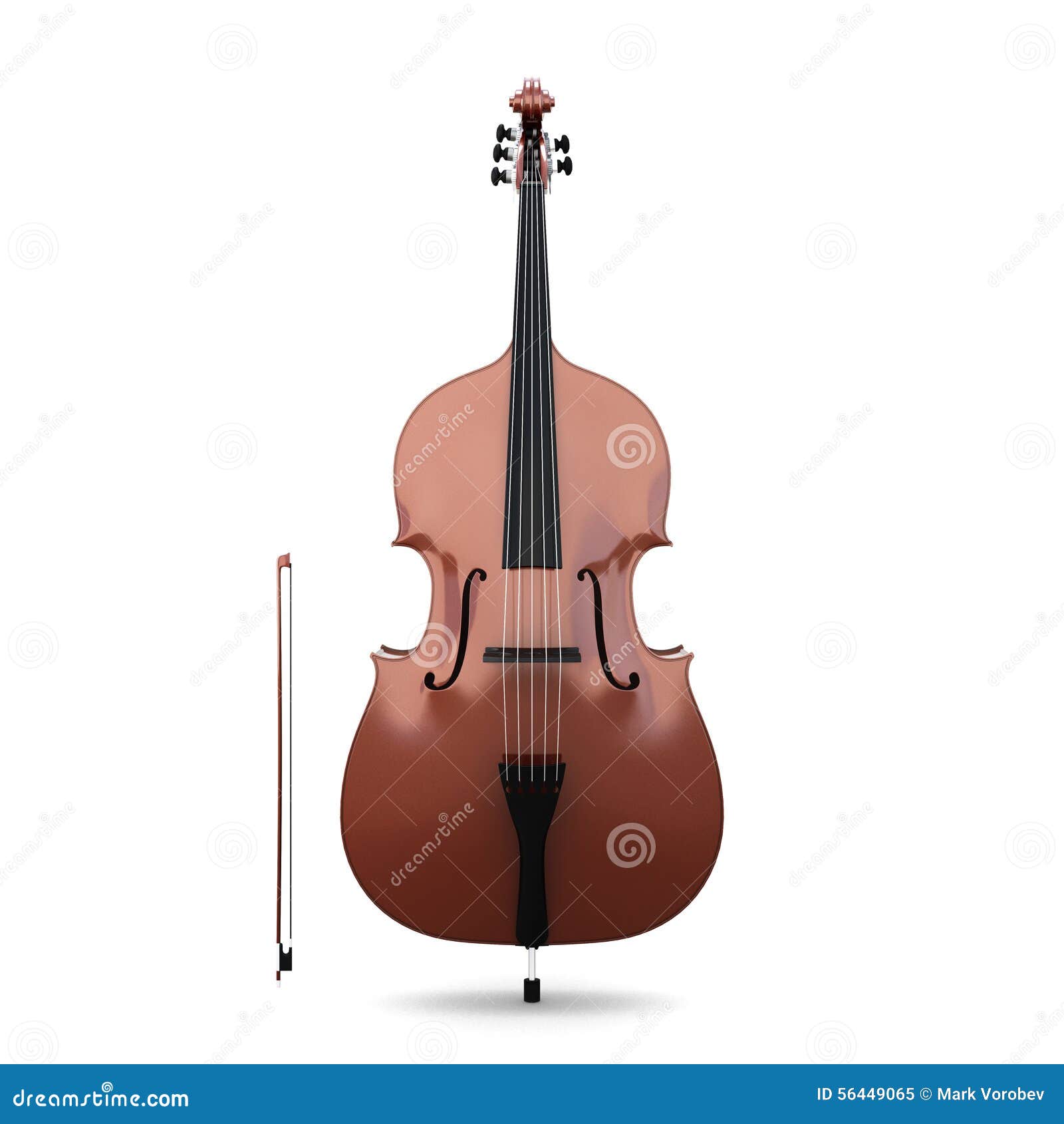 Contrabas op wit stock illustratie. Illustration of melodie - 56449065