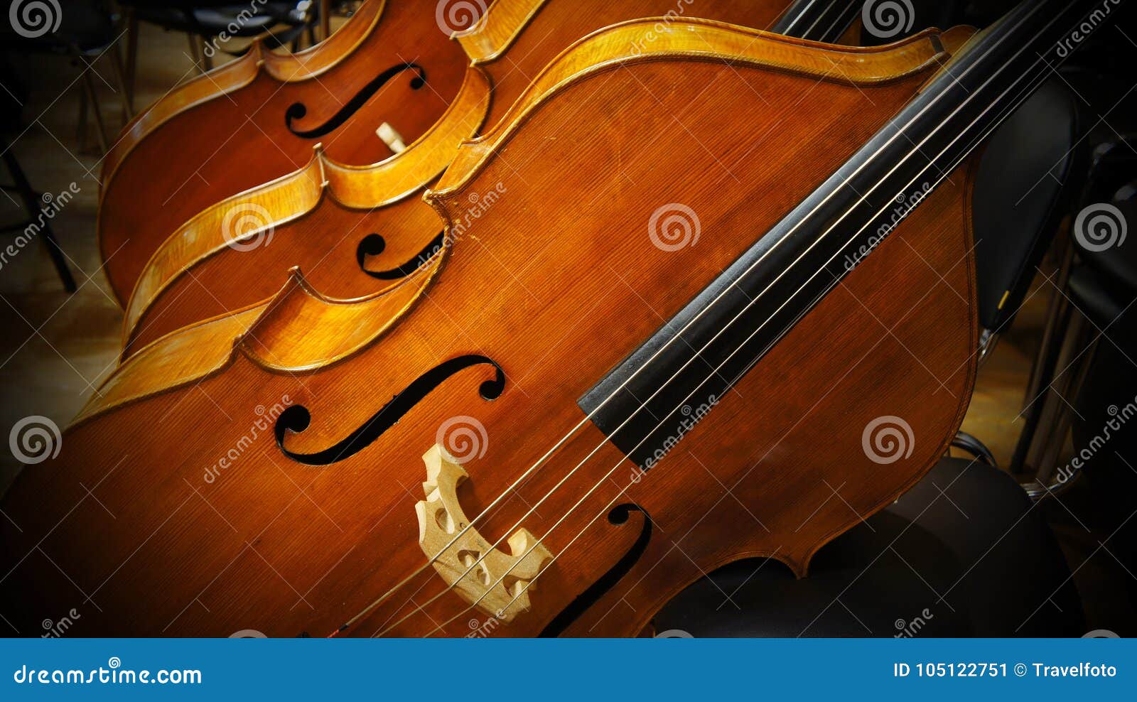 Contrabasses Lying on the Chairs Stock Image - Image of chairs, lying ...