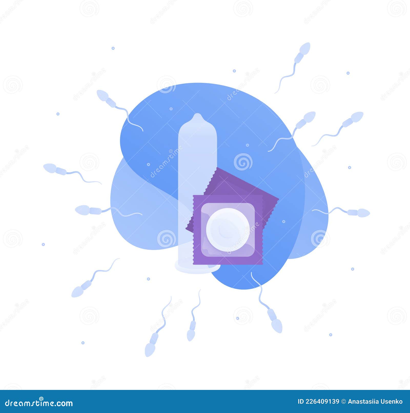 Contraception Method Concept Vector Flat Color Illustration Square