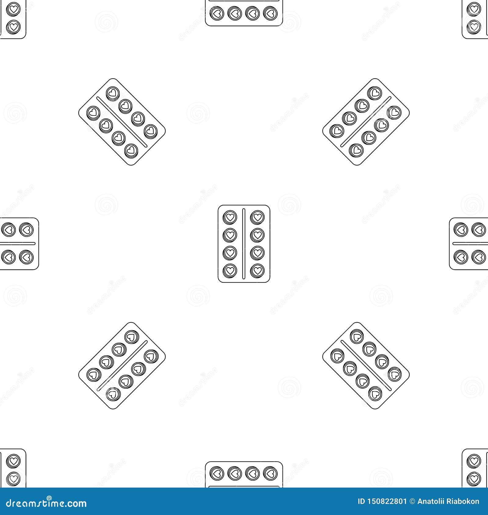 Contraception Pill Pattern Seamless Vector Stock Vector - Illustration ...