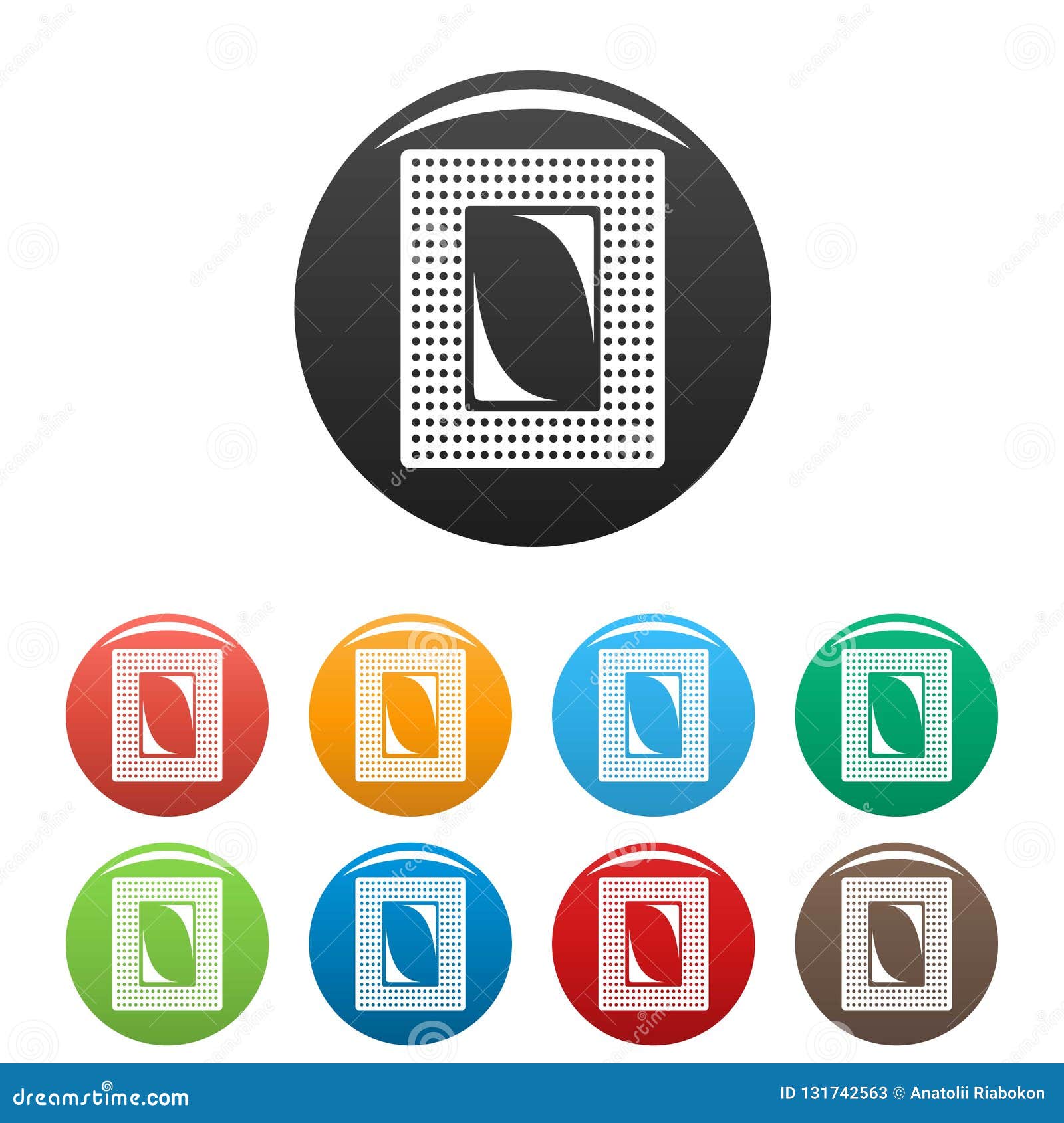 Contraceptive Patch Icons Set Color Stock Vector - Illustration of ...