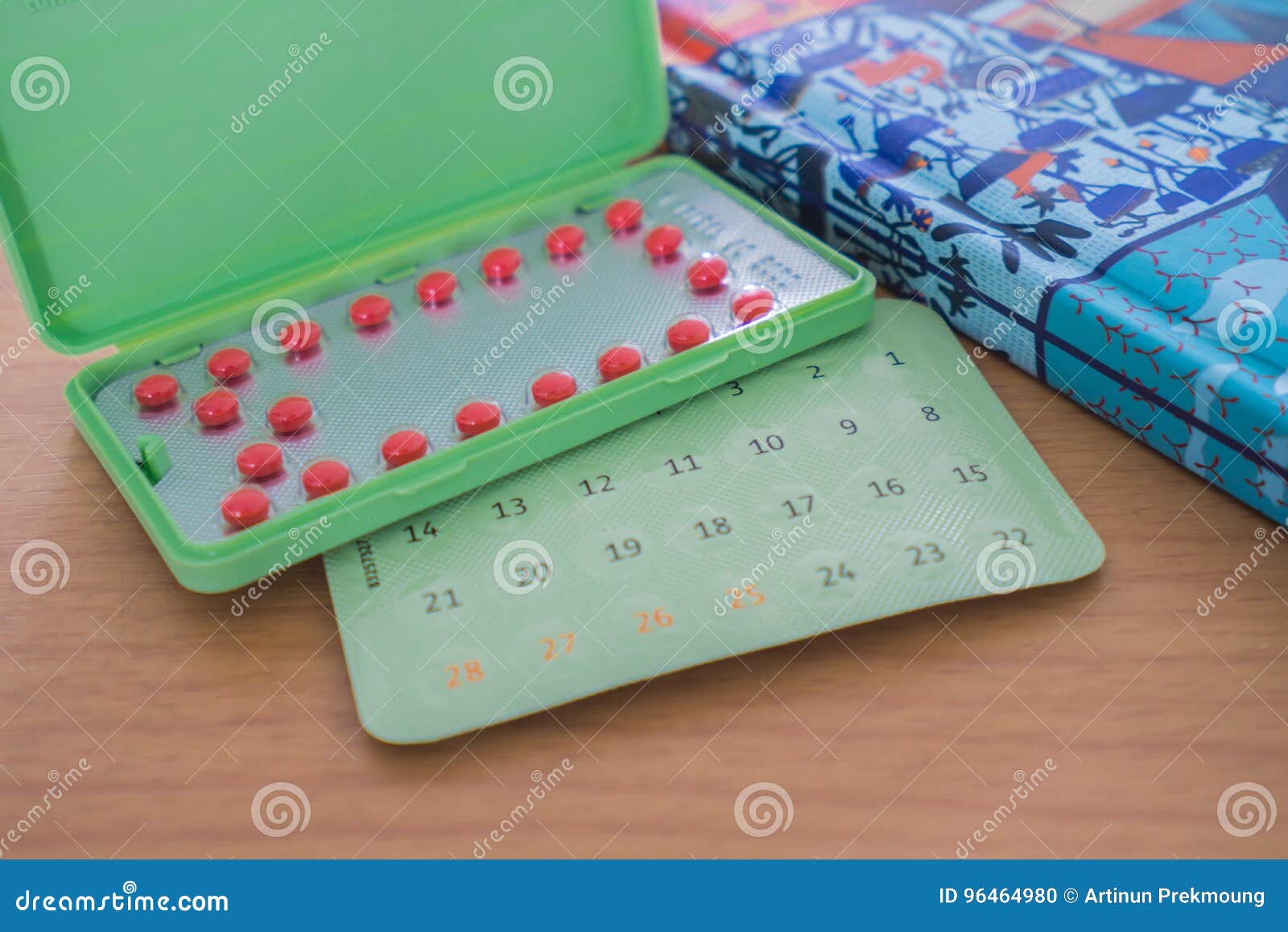 Contraceptive Pills with Modern Package Stock Photo - Image of health ...