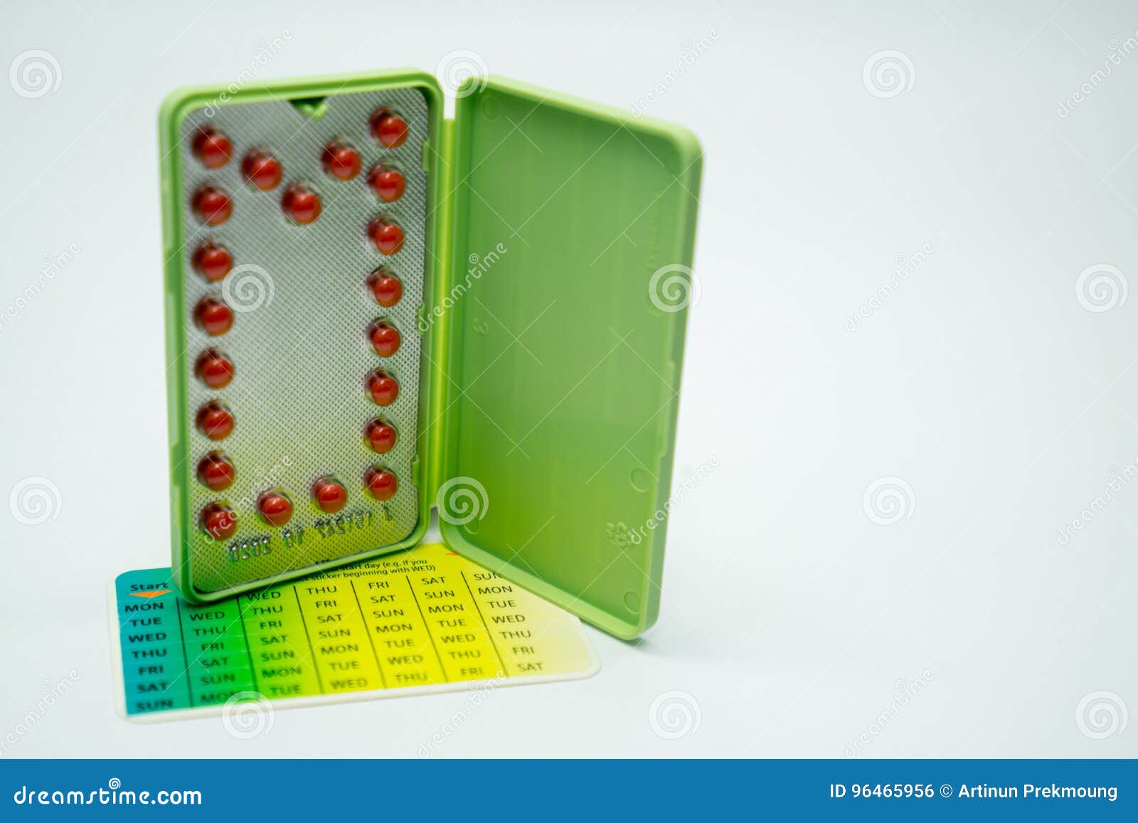 Contraceptive Pills with Modern Package Stock Photo - Image of ...