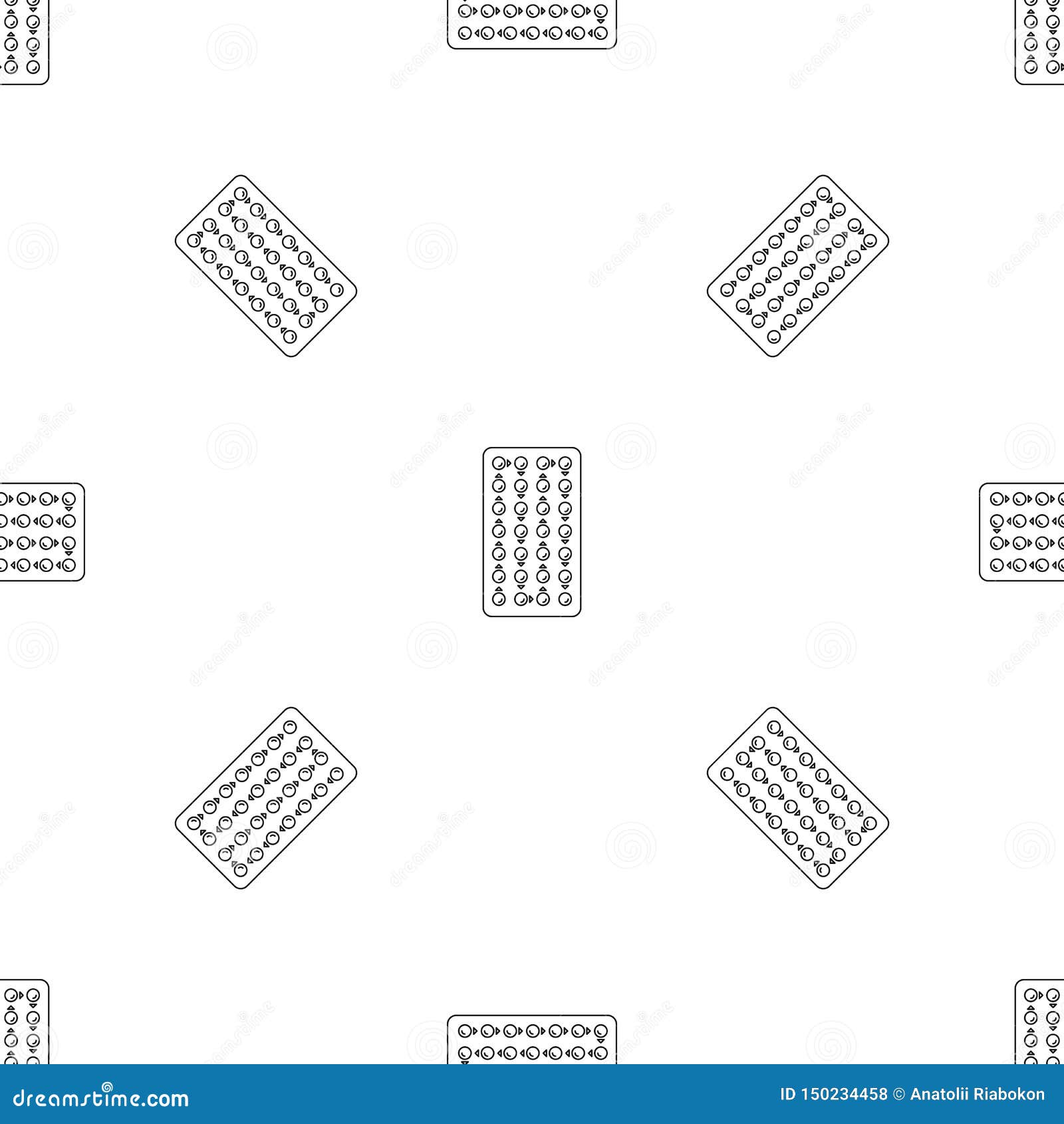 Contraceptive Pills Pattern Seamless Vector Stock Vector - Illustration ...