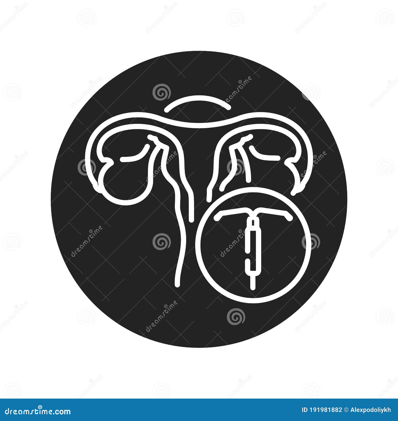 Contraceptive Spiral Black Glyph Icon Intrauterine Device Birth