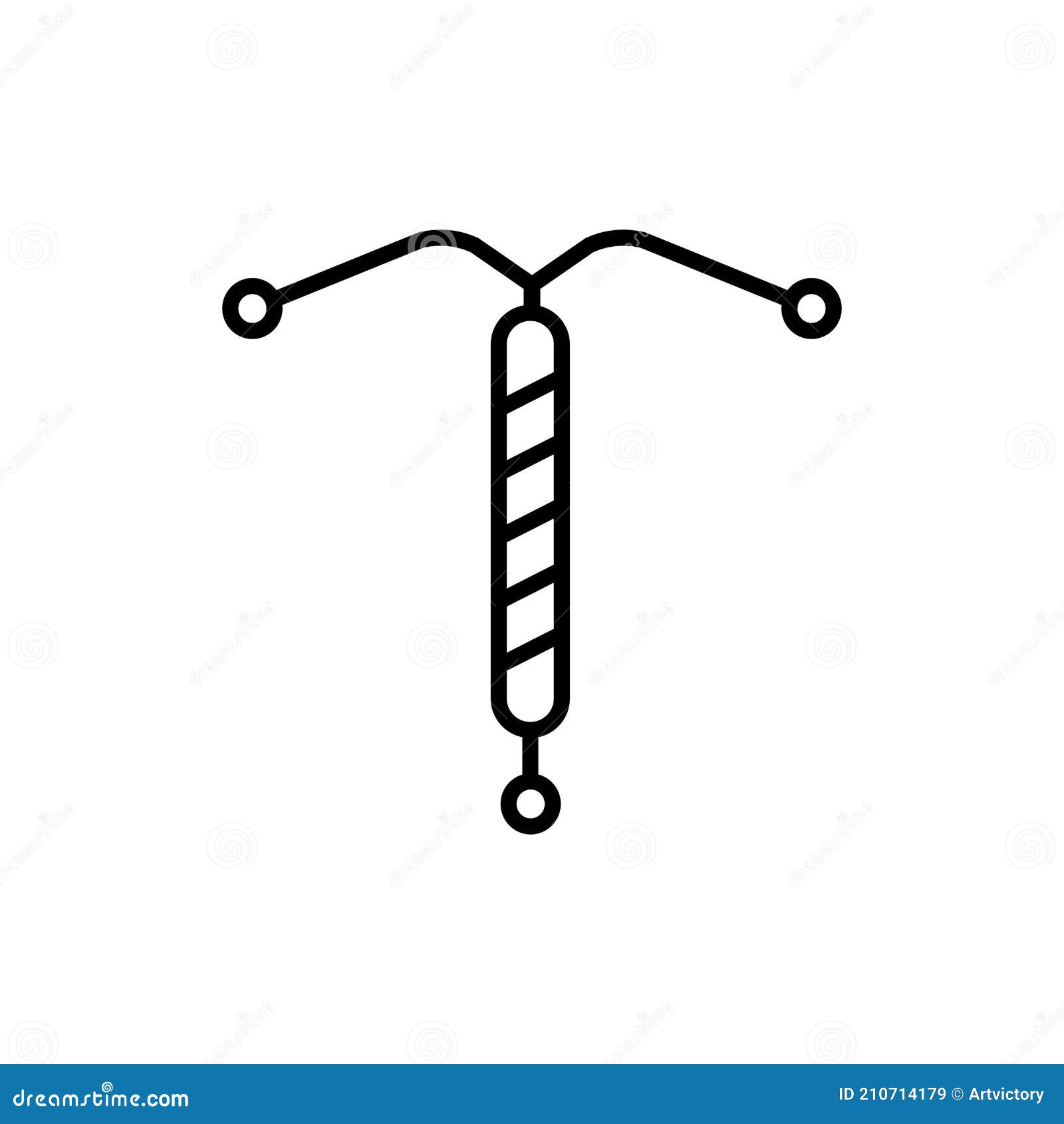 Contraceptive Spiral Icon Intrauterine Device Illustration Stock