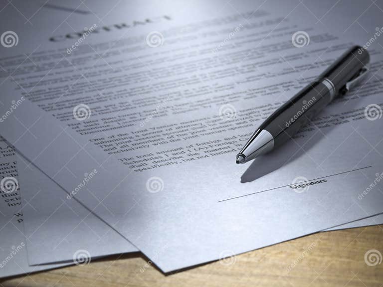 Contract stock photo. Image of horizontal, macro, paper - 13442482