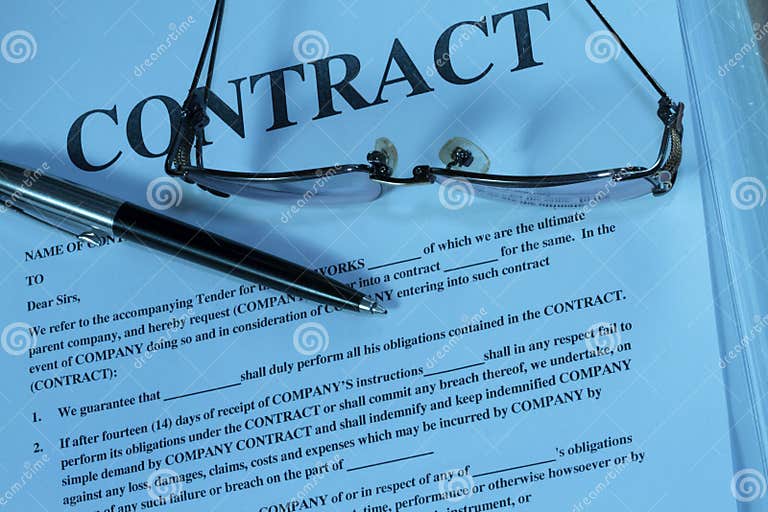 Contract stock image. Image of system, blue, silver, form - 18018805