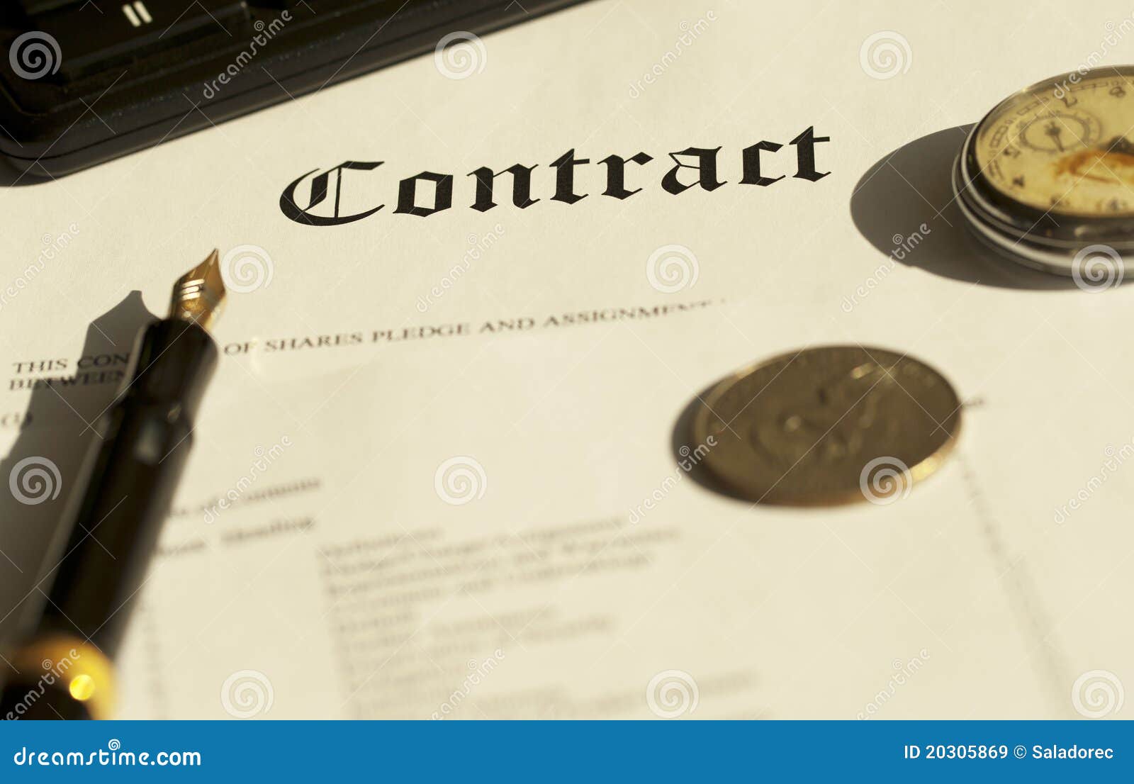 Contract stock image. Image of form, writing, gold, professional - 20305869