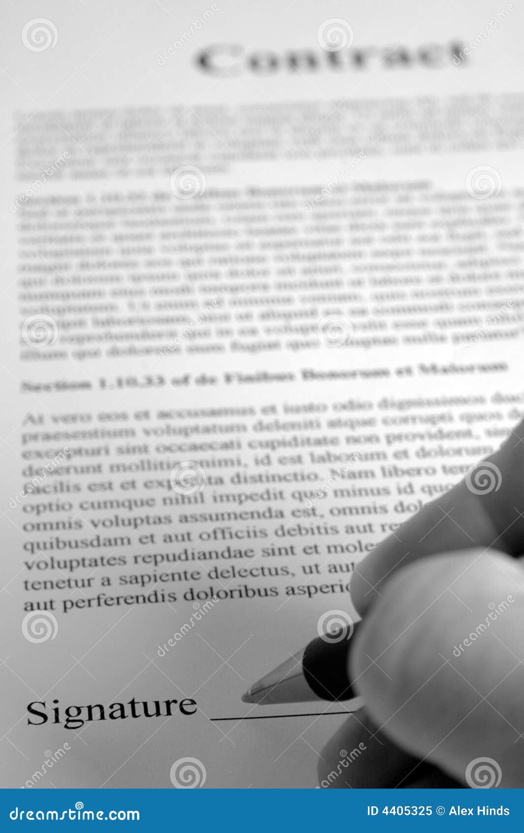 Contract stock image. Image of binding, signature, closeup - 4405325
