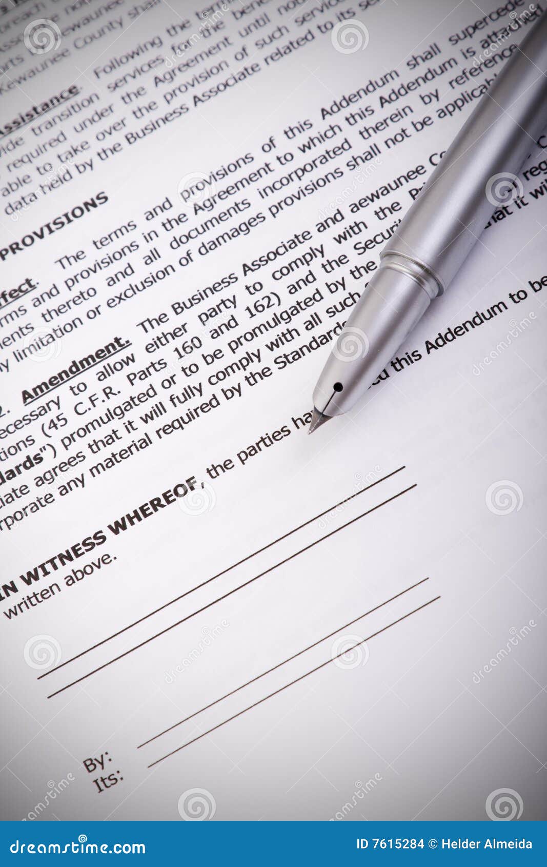 The Contract stock photo. Image of agreement, print, sale - 7615284