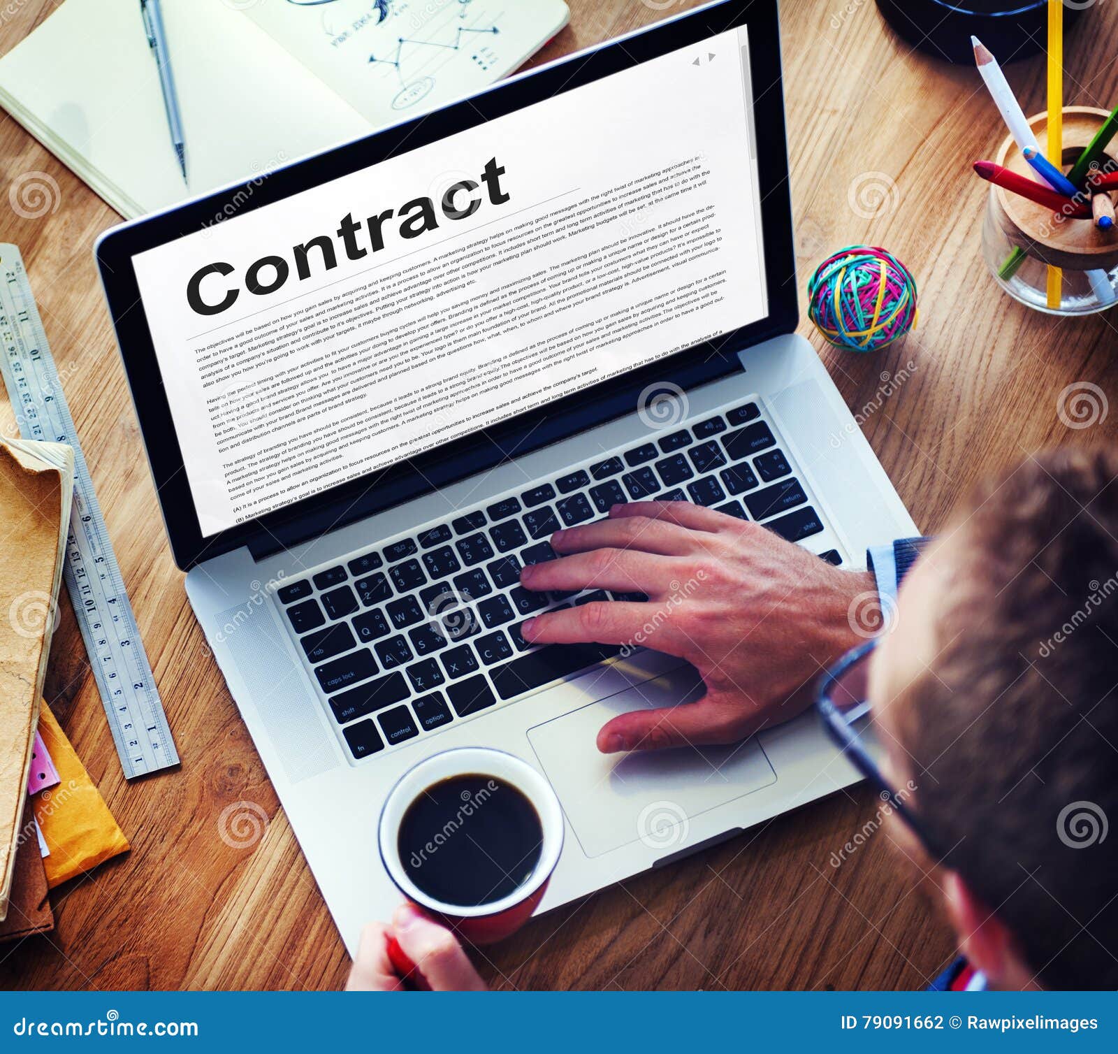 Contract Agreement Commitment Obligation Negotiation Concept Stock ...