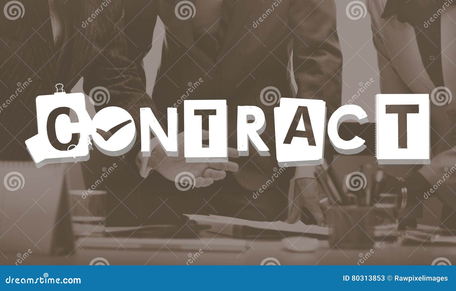 Contract Agreement Deal Commitment Covenant Concept Stock Illustration ...