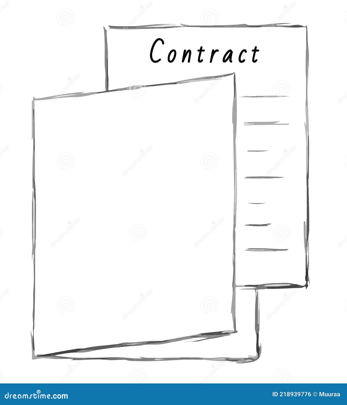 Contract Agreement in Folder Stock Vector - Illustration of design ...