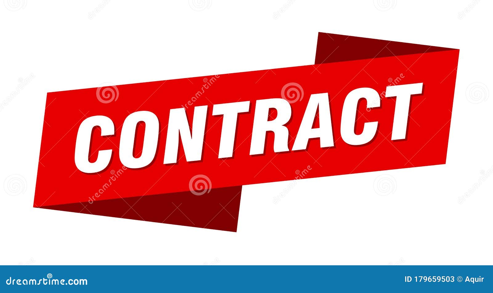 Contract Banner Template. Contract Ribbon Label Stock Vector ...