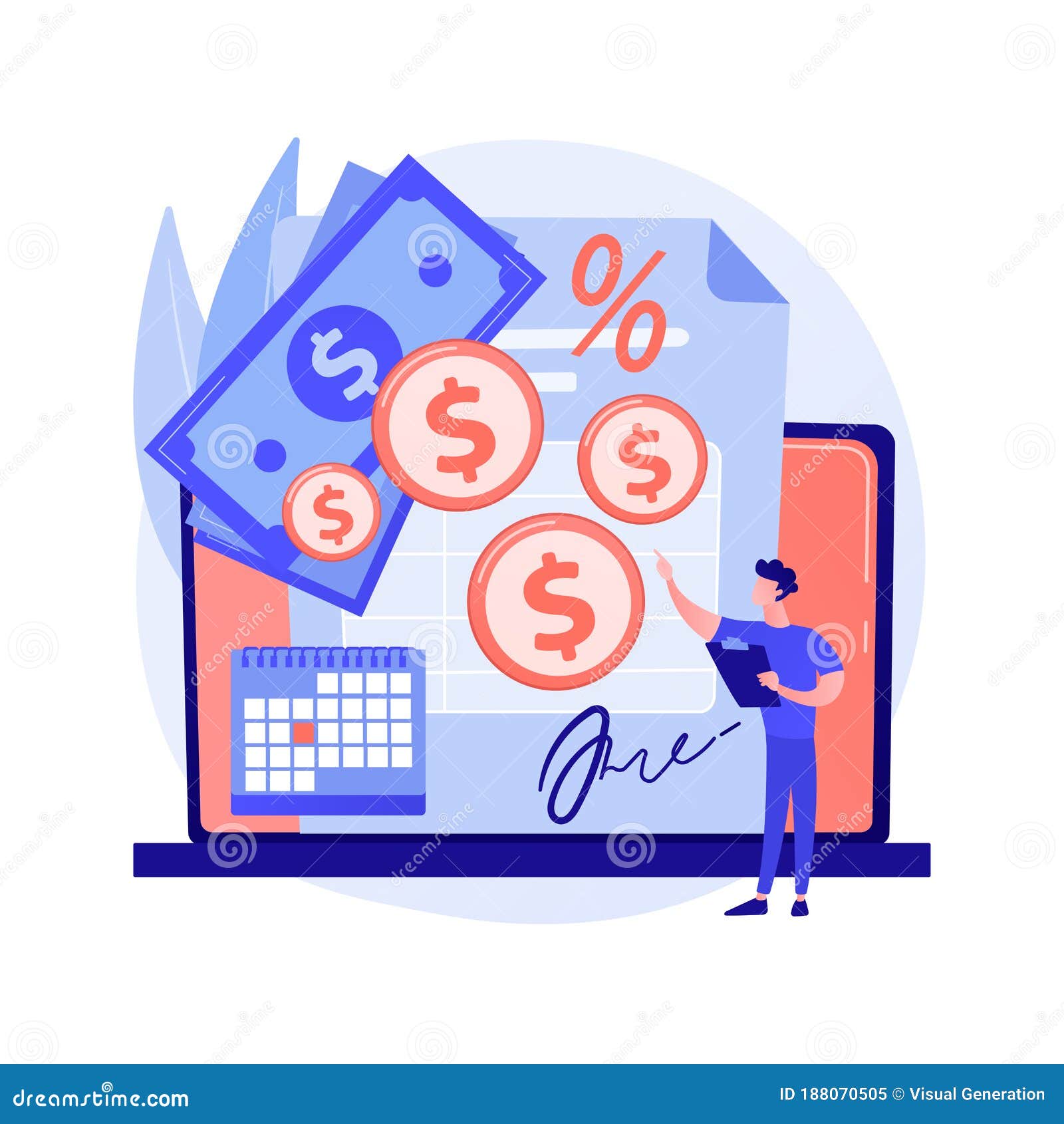 Contract Billing Vector Concept Metaphor. Ilustração do Vetor ...