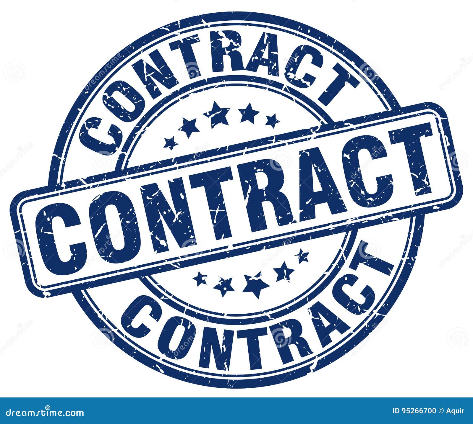 Contract blue grunge stamp stock vector. Illustration of round - 95266700