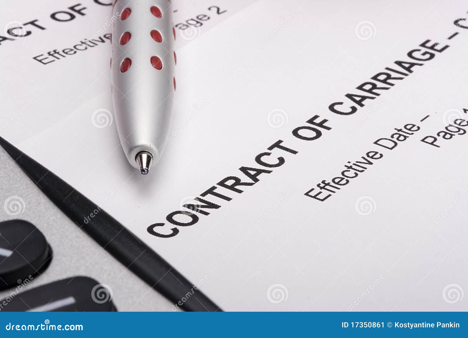 Contract of Carriage stock image. Image of office, risk - 17350861
