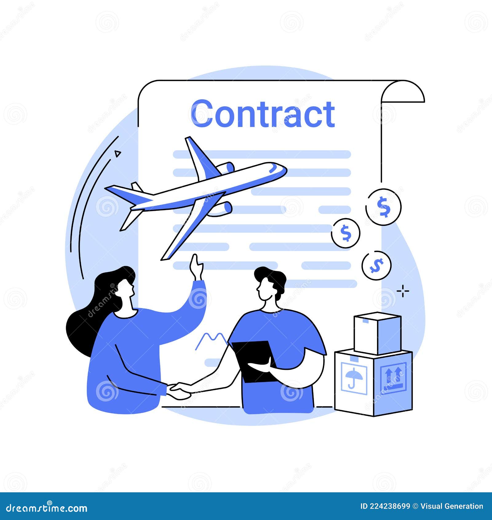 Contract of Carriage Abstract Concept Vector Illustration. Stock Vector ...