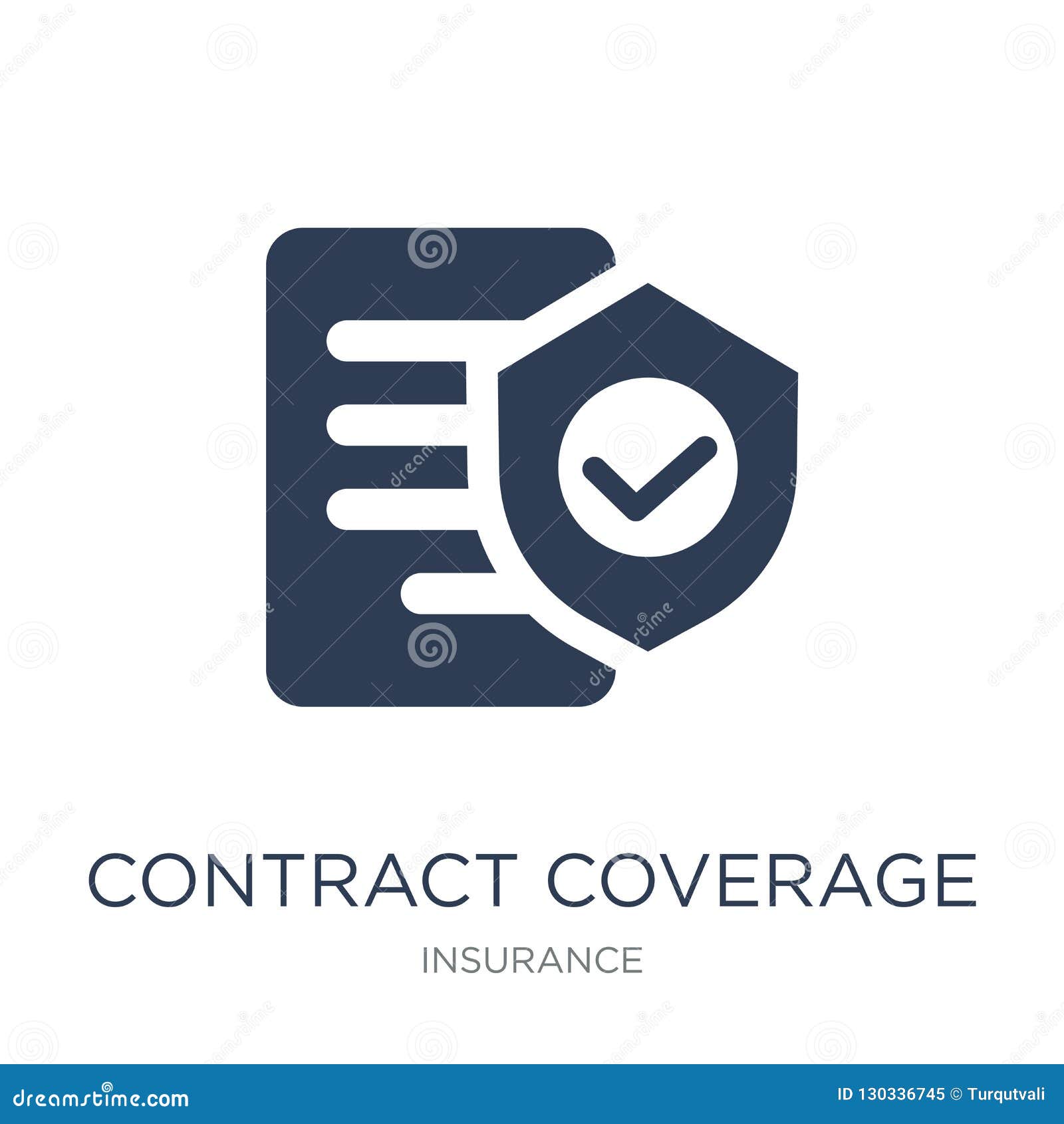 Contract Coverage Icon. Trendy Flat Vector Contract Coverage Icon on ...