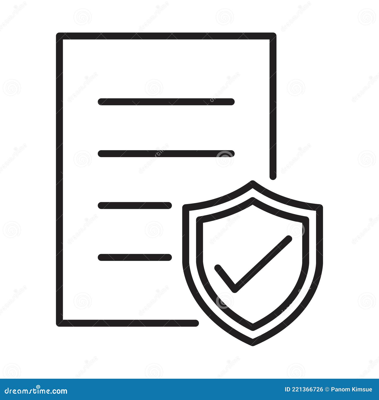 Contract Coverage Icon Vector Insurance Policy Symbol Risk Coverage ...