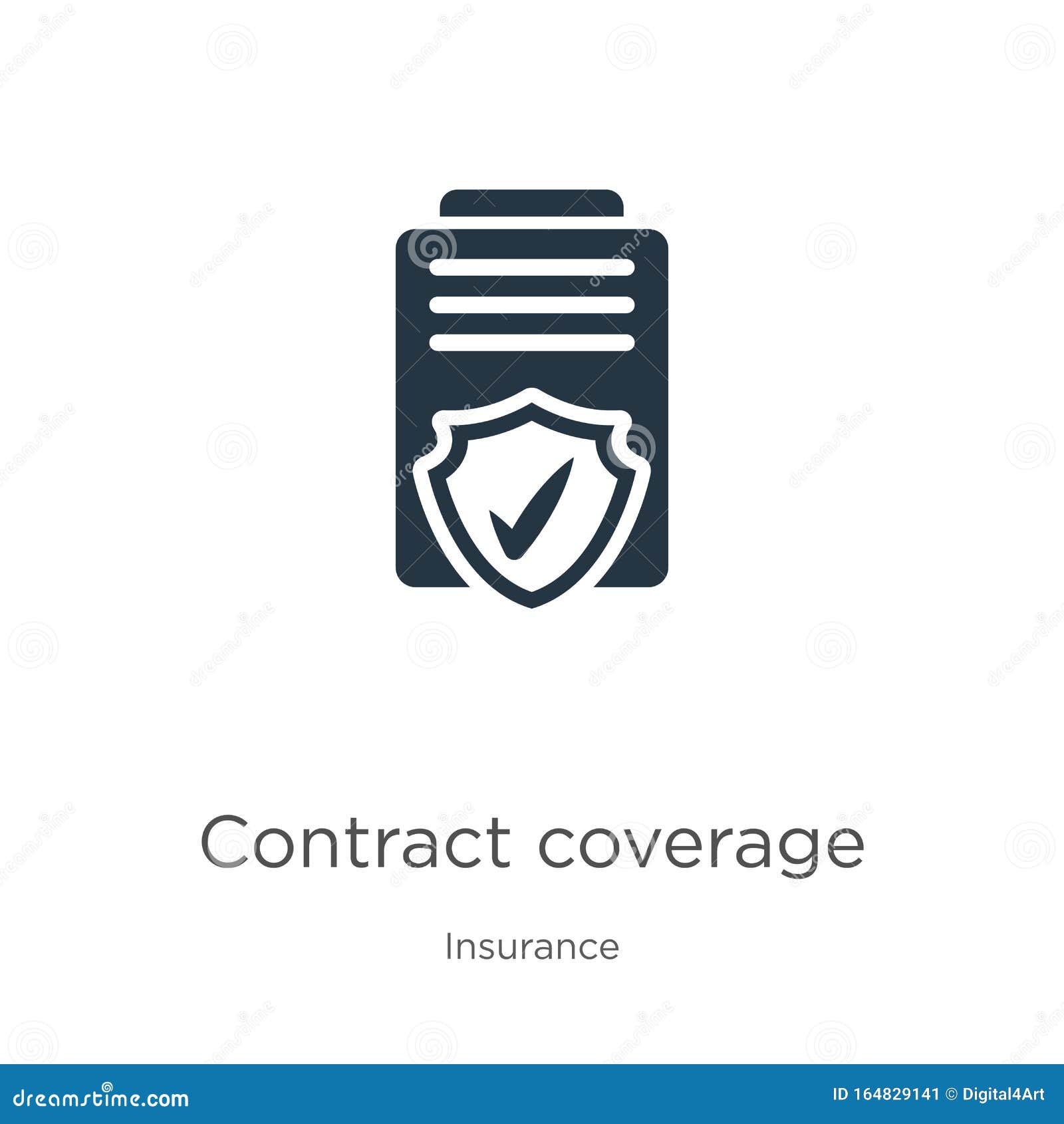 Contract Coverage Icon Vector. Trendy Flat Contract Coverage Icon from ...
