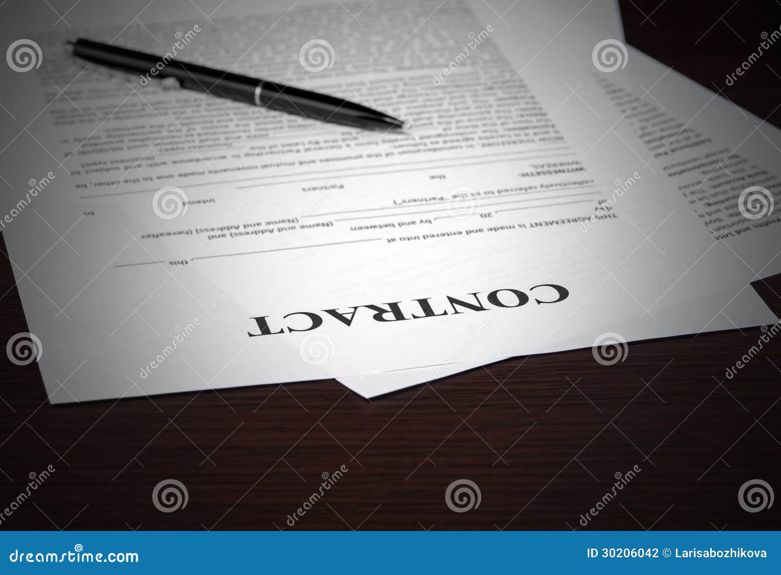 The contract on desktop stock photo. Image of legal, work - 30206042