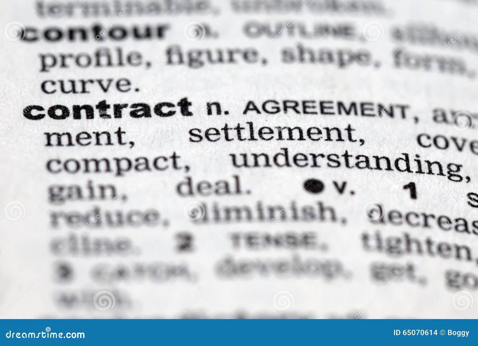 Contract stock photo. Image of paper, detail, lexical - 65070614