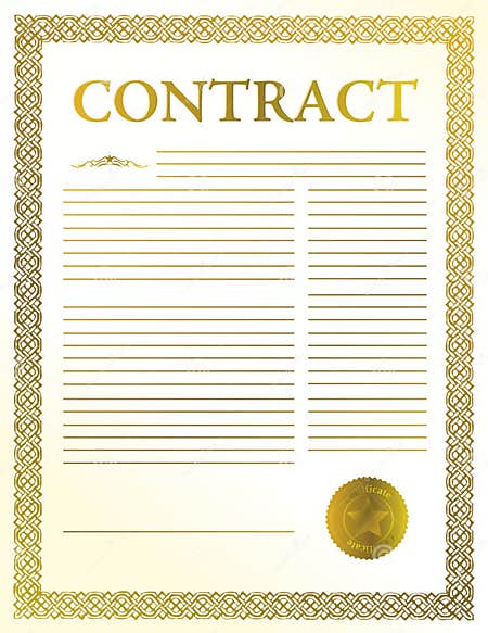 Contract document stock vector. Illustration of graphic - 17751817