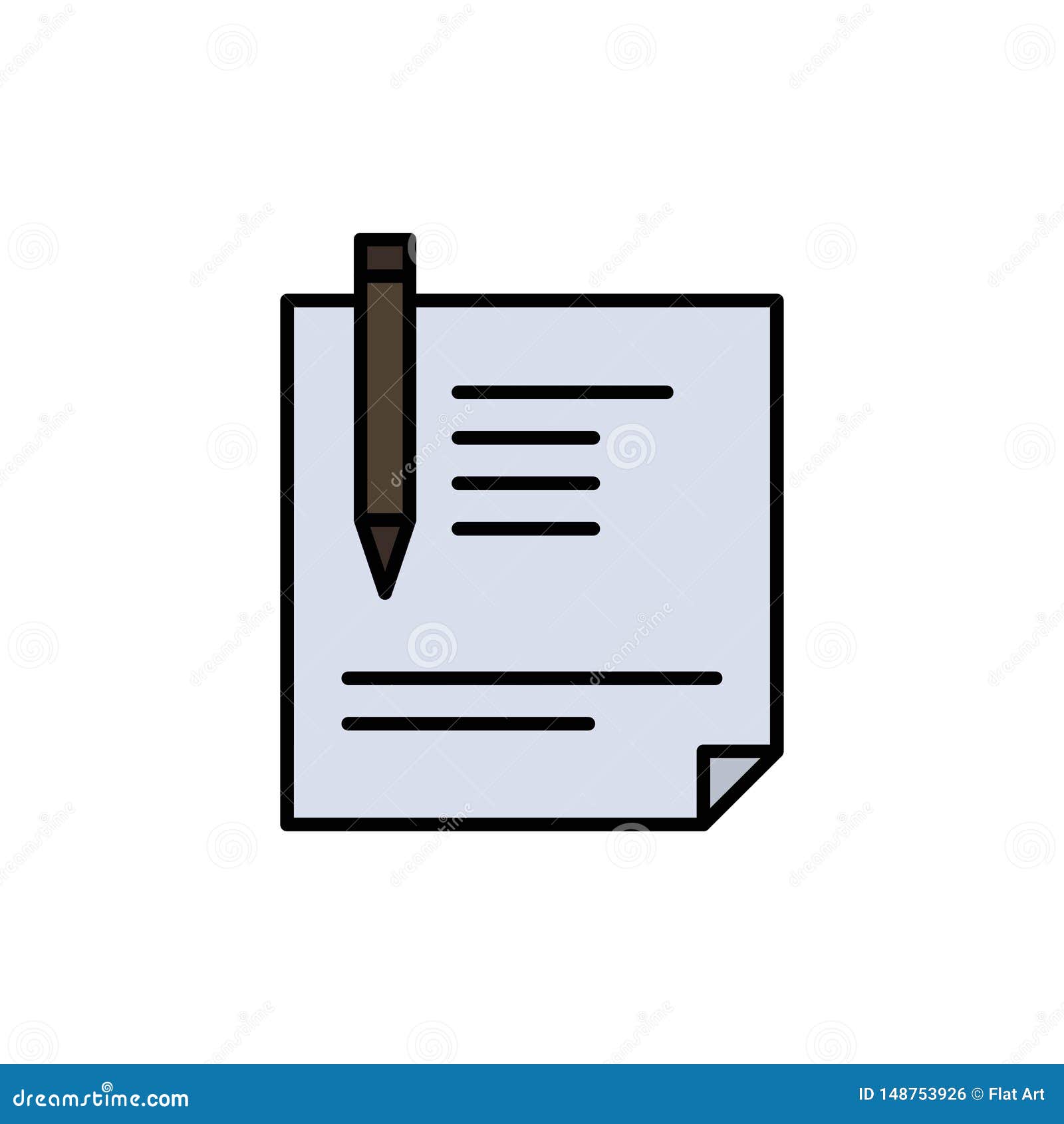 Contract, Document, File, Page, Paper, Sign, Signing Flat Color Icon ...