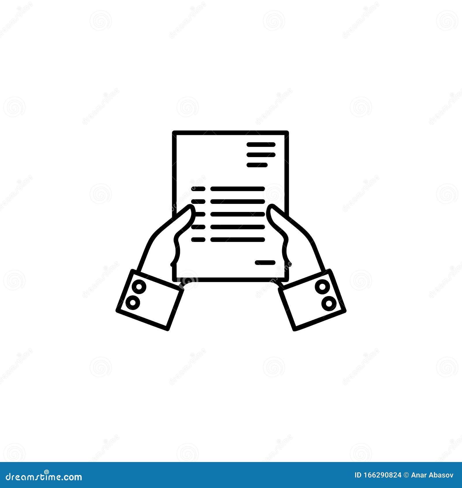 Document Hand Logo Or Hand Icon Cartoon Vector | CartoonDealer.com ...