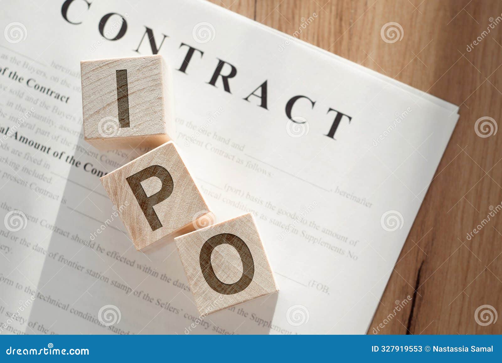 Contract Document Highlighting Initial Public Offering - IPO Process on ...