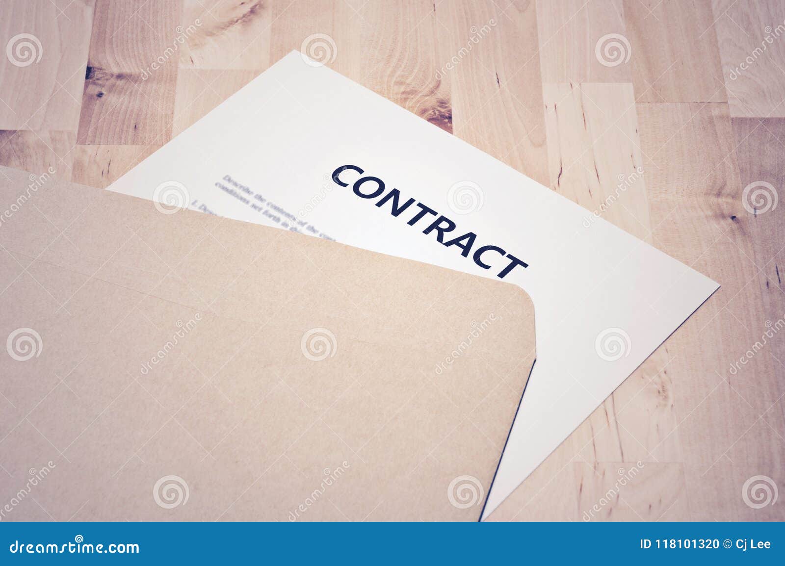 Contract Documents and Document Envelope : Business Concept Stock Photo ...