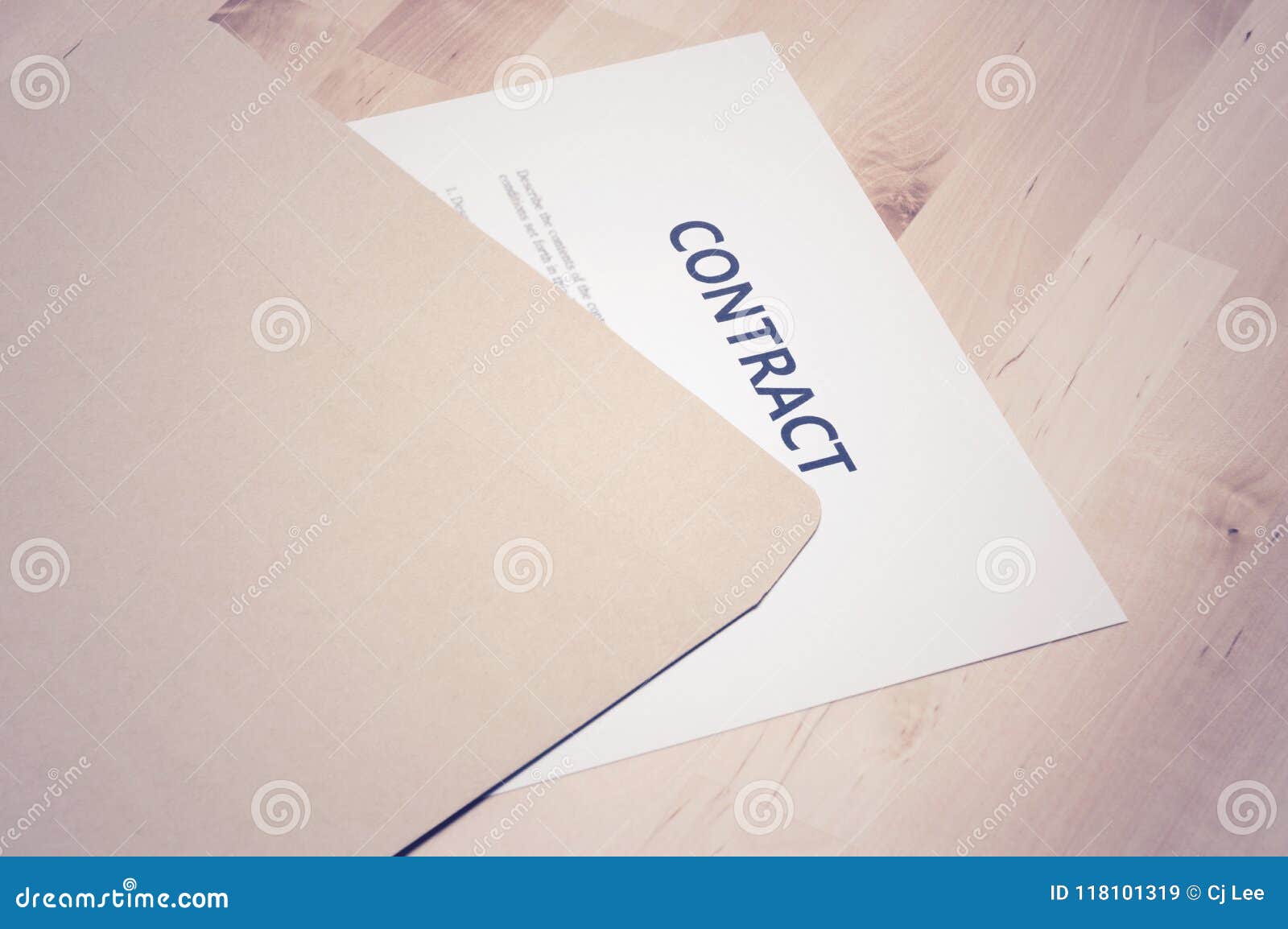 Contract Documents and Document Envelope : Business Concept Stock Image ...