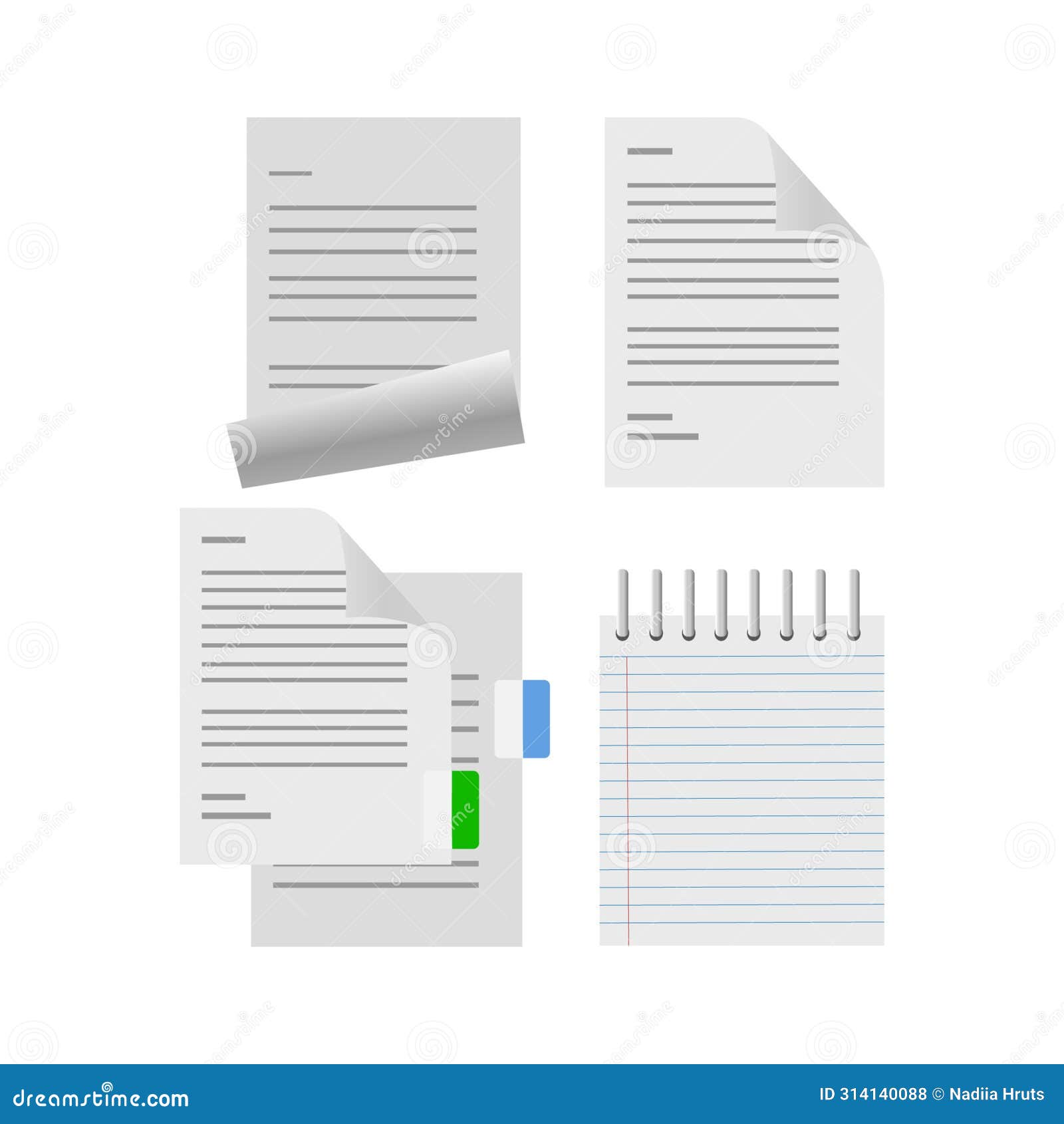 Contract Documents Pile Vector Illustration, Flat Cartoon Document ...