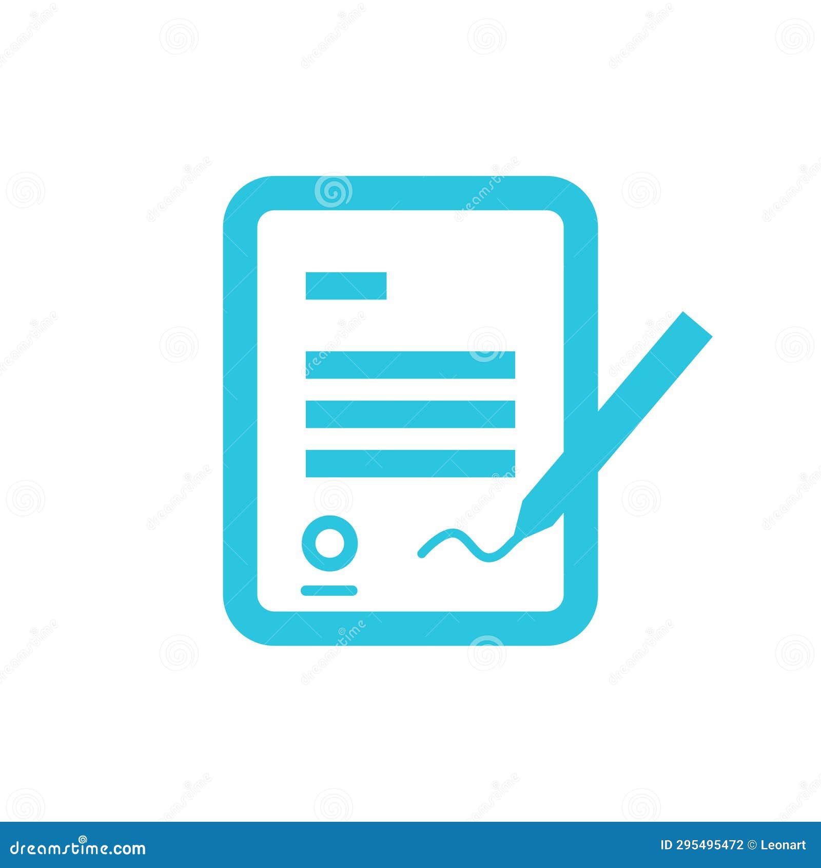 Contract Employment Icon, Symbol, Work Application. Stock Vector ...