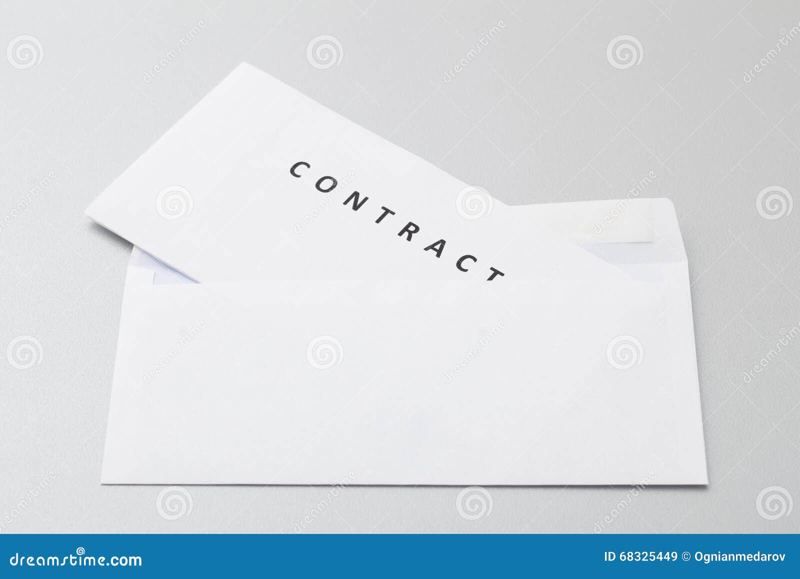 Contract in an Envelope before Sending Stock Image - Image of agreement ...