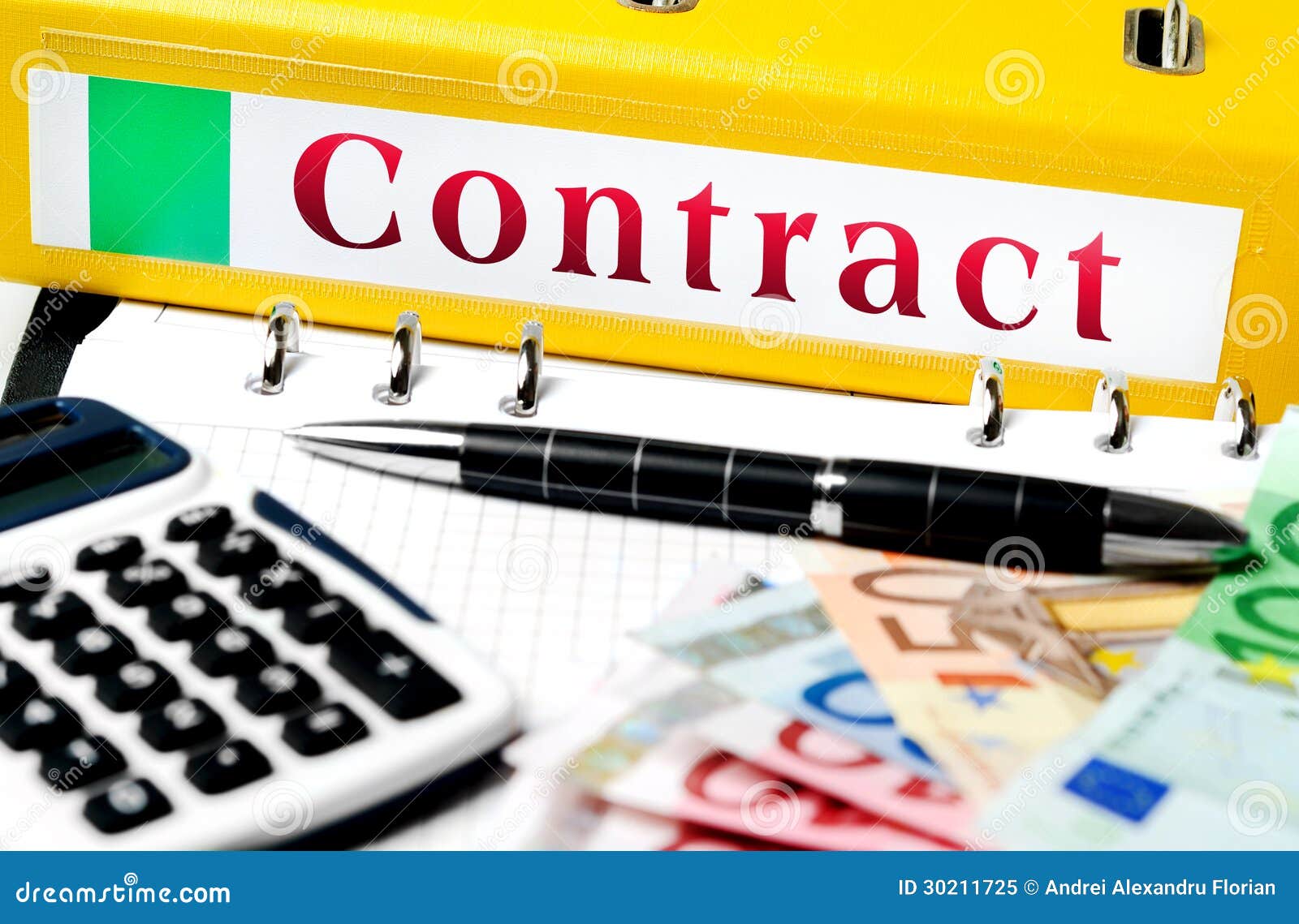 Contract word on folder stock image. Image of euro, dossier - 30211725