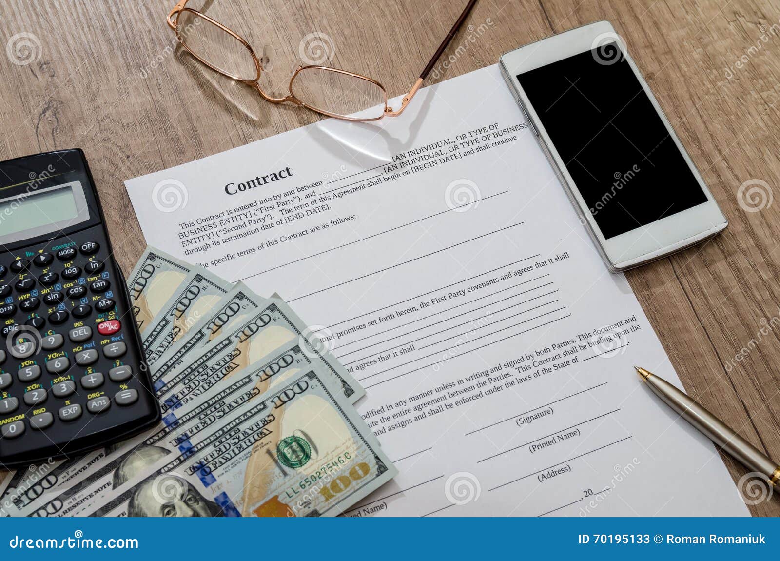 Contract stock image. Image of glasses, desk, manager - 70195133