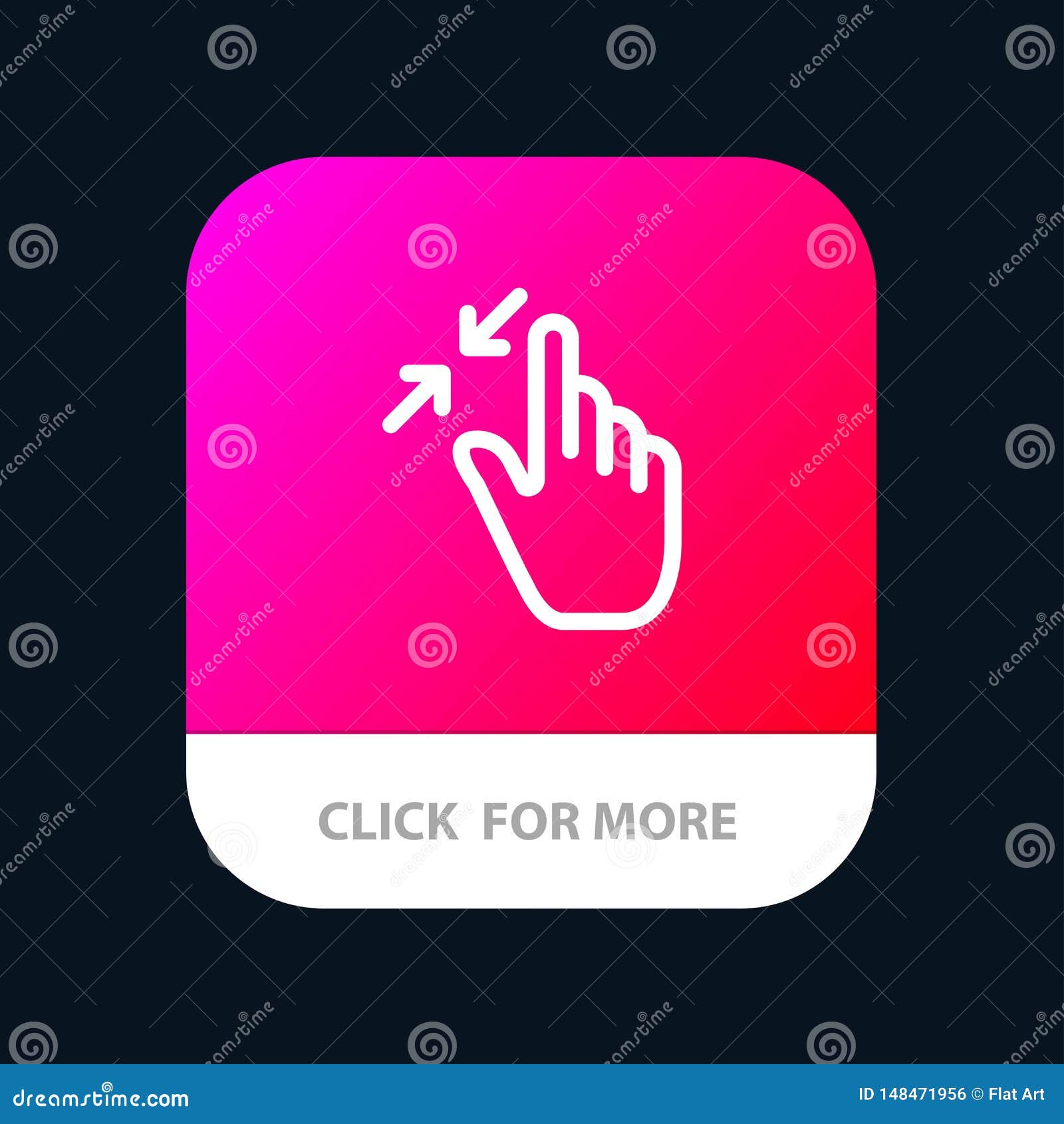 Contract, Gestures, Interface, Pinch, Touch Mobile App Button. Android ...