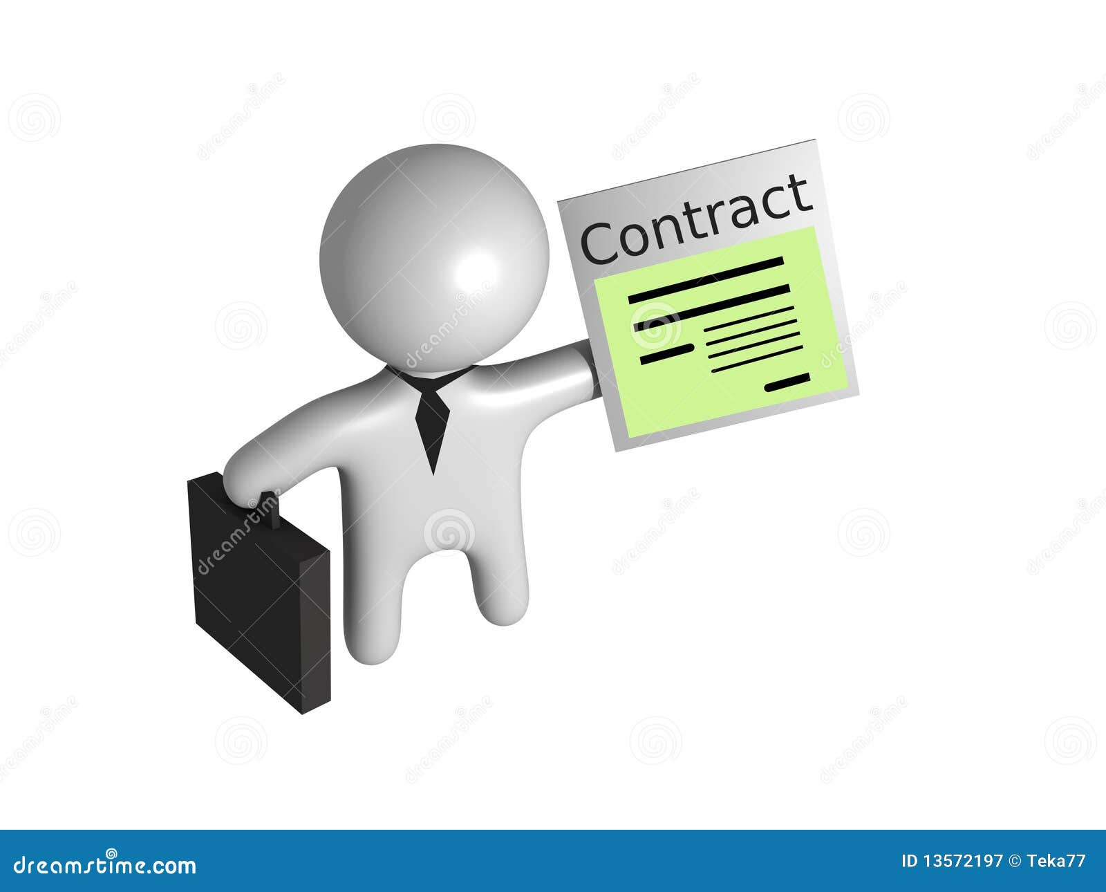 Contract guy 3d stock illustration. Illustration of finances - 13572197
