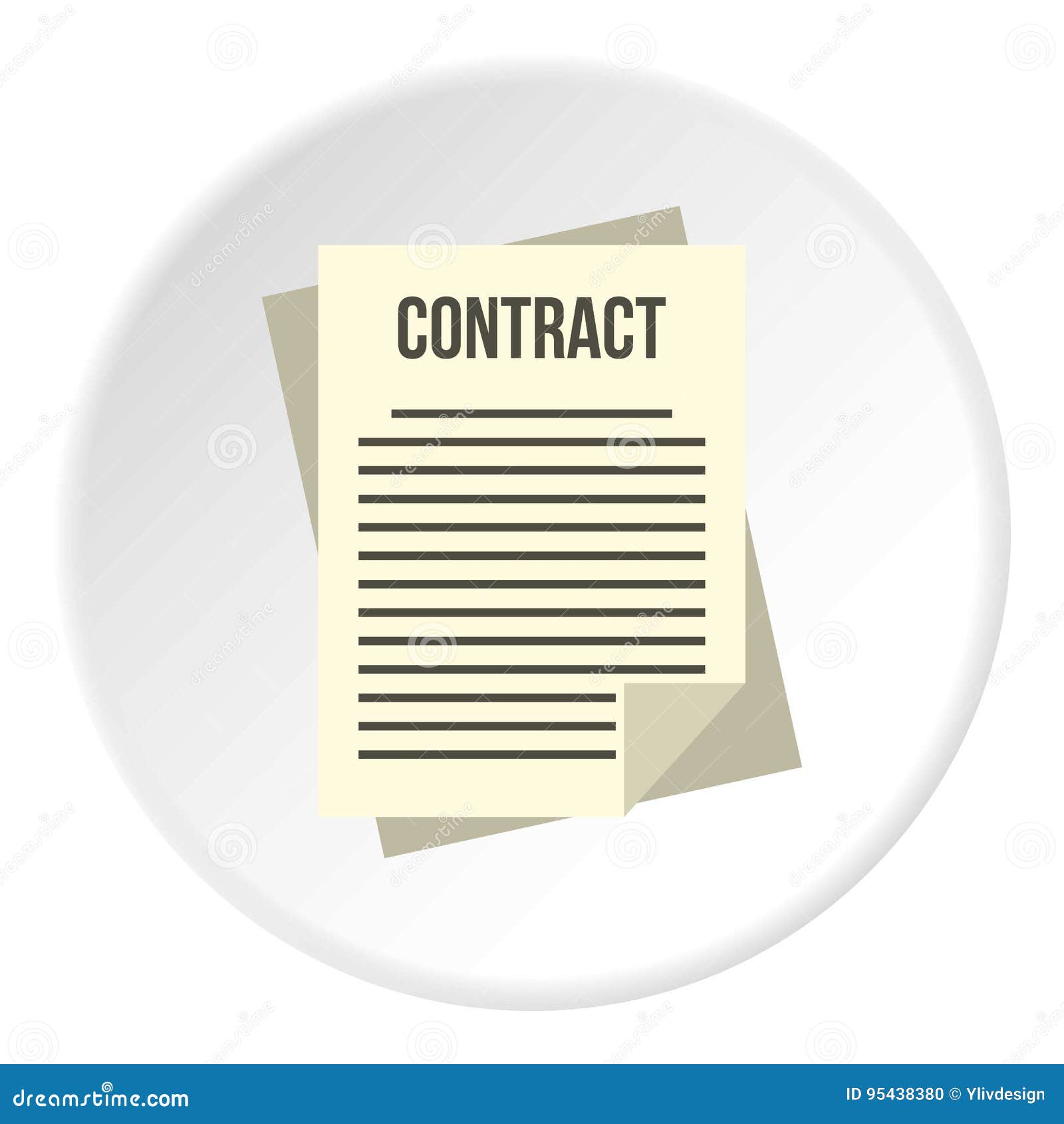 Contract icon circle stock vector. Illustration of blog - 95438380