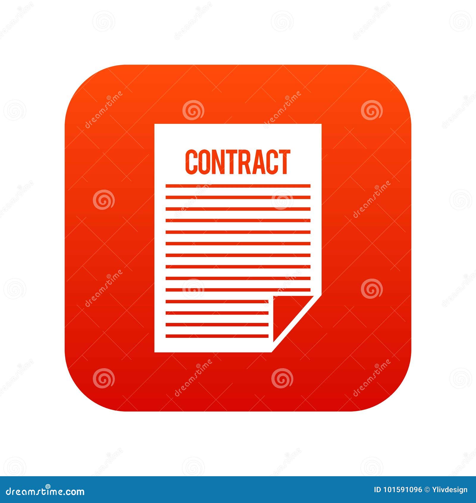 Contract icon digital red stock vector. Illustration of application ...
