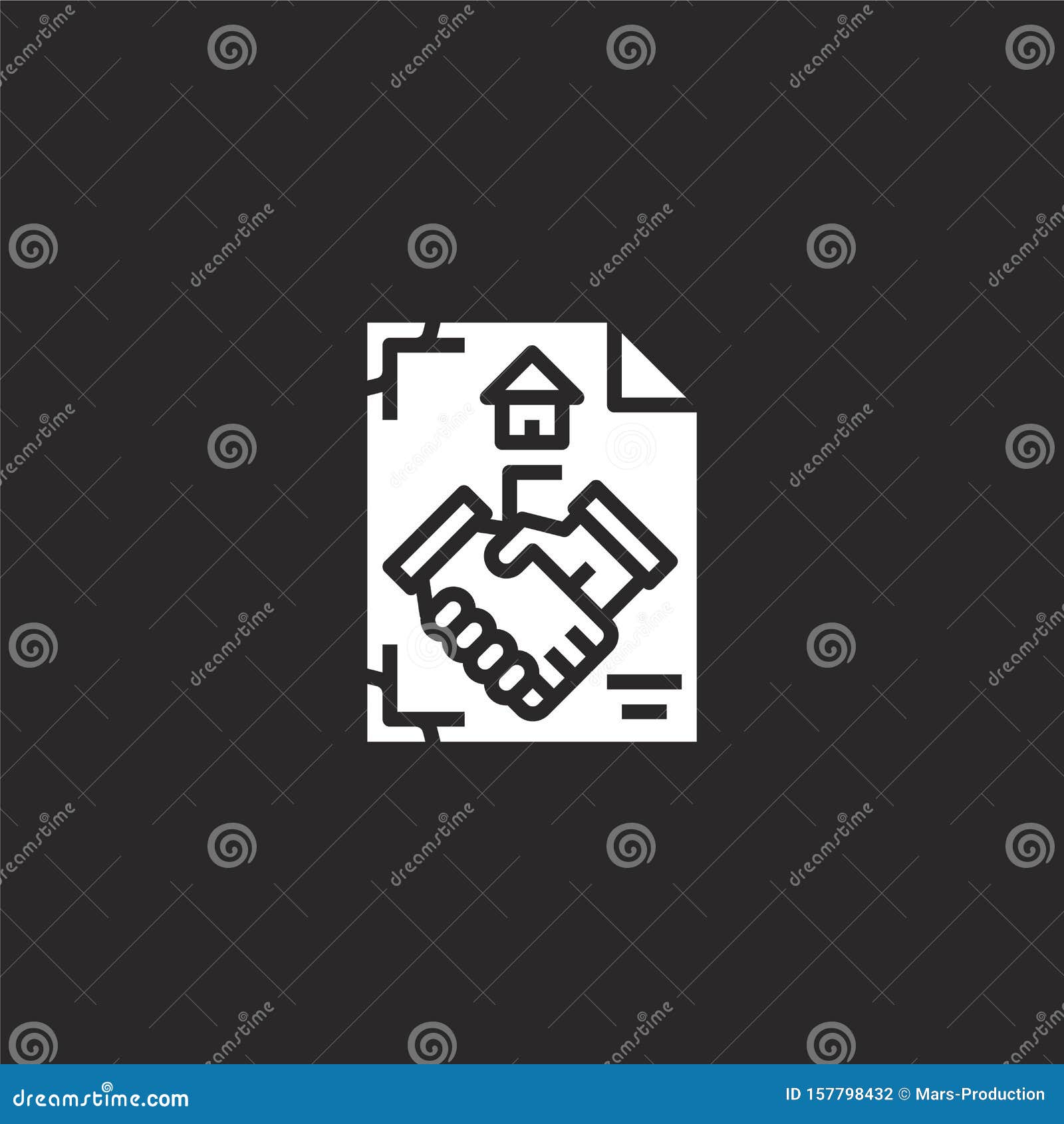 Contract Icon. Filled Contract Icon for Website Design and Mobile, App ...