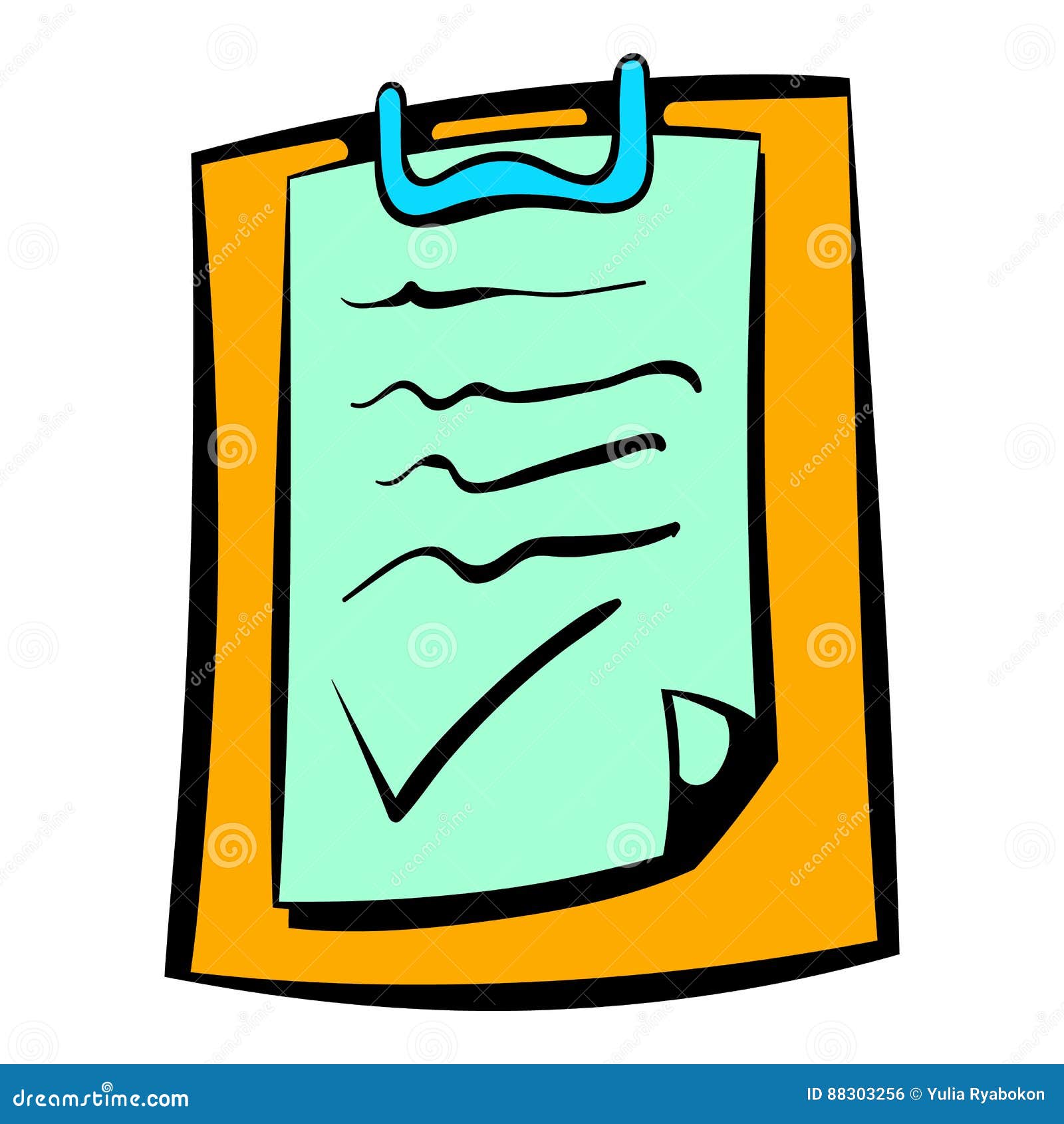 Contract Icon, Icon Cartoon Stock Vector - Illustration of document ...