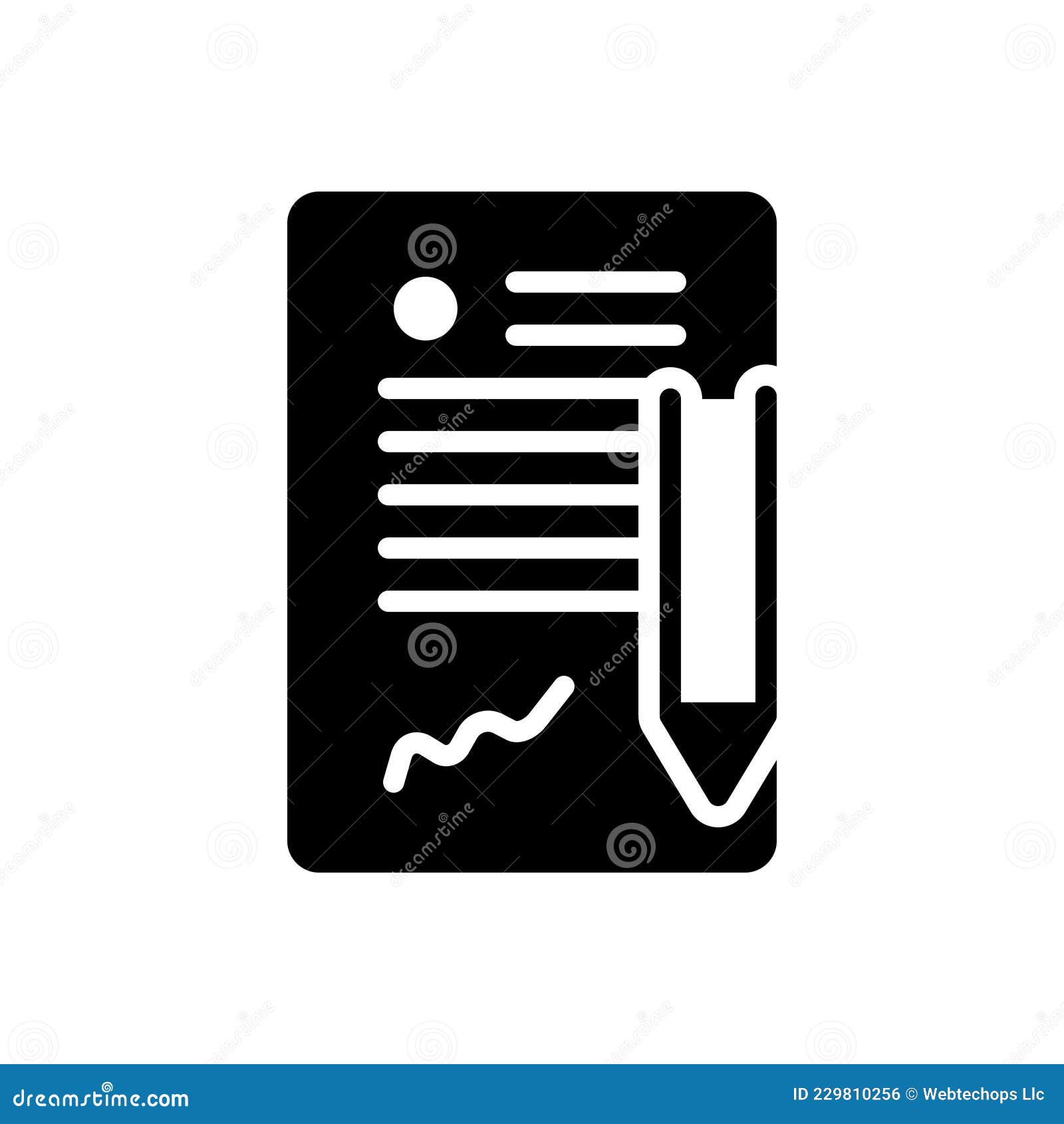 Black Solid Icon for Contract, Long Term Contract and Agreement Stock ...