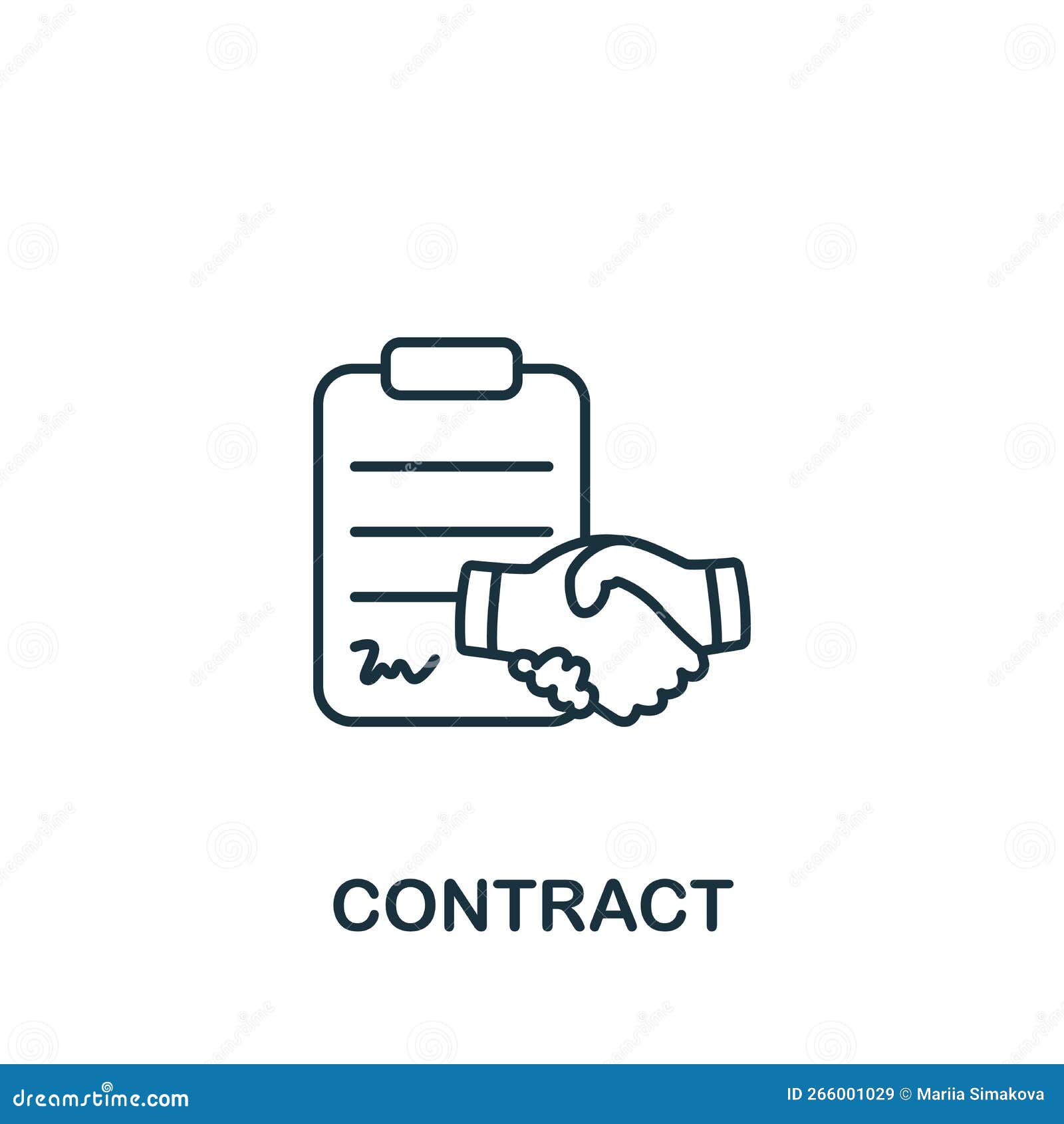 Contract Icon. Monochrome Simple Project Management Icon for Templates ...