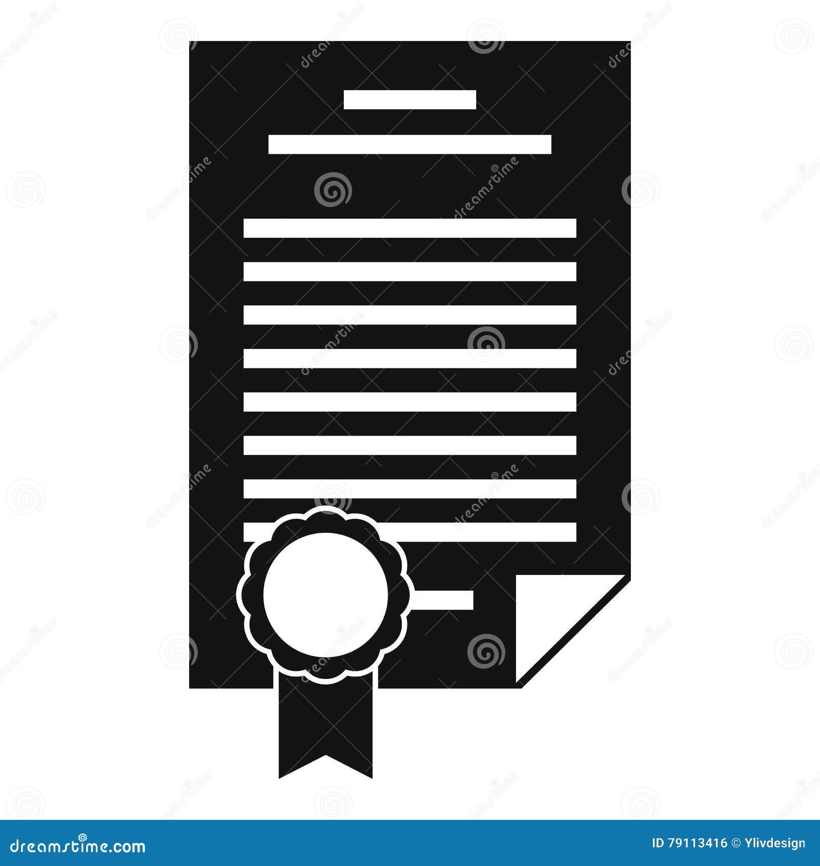 Contract Icon, Simple Style Stock Vector - Illustration of insure ...