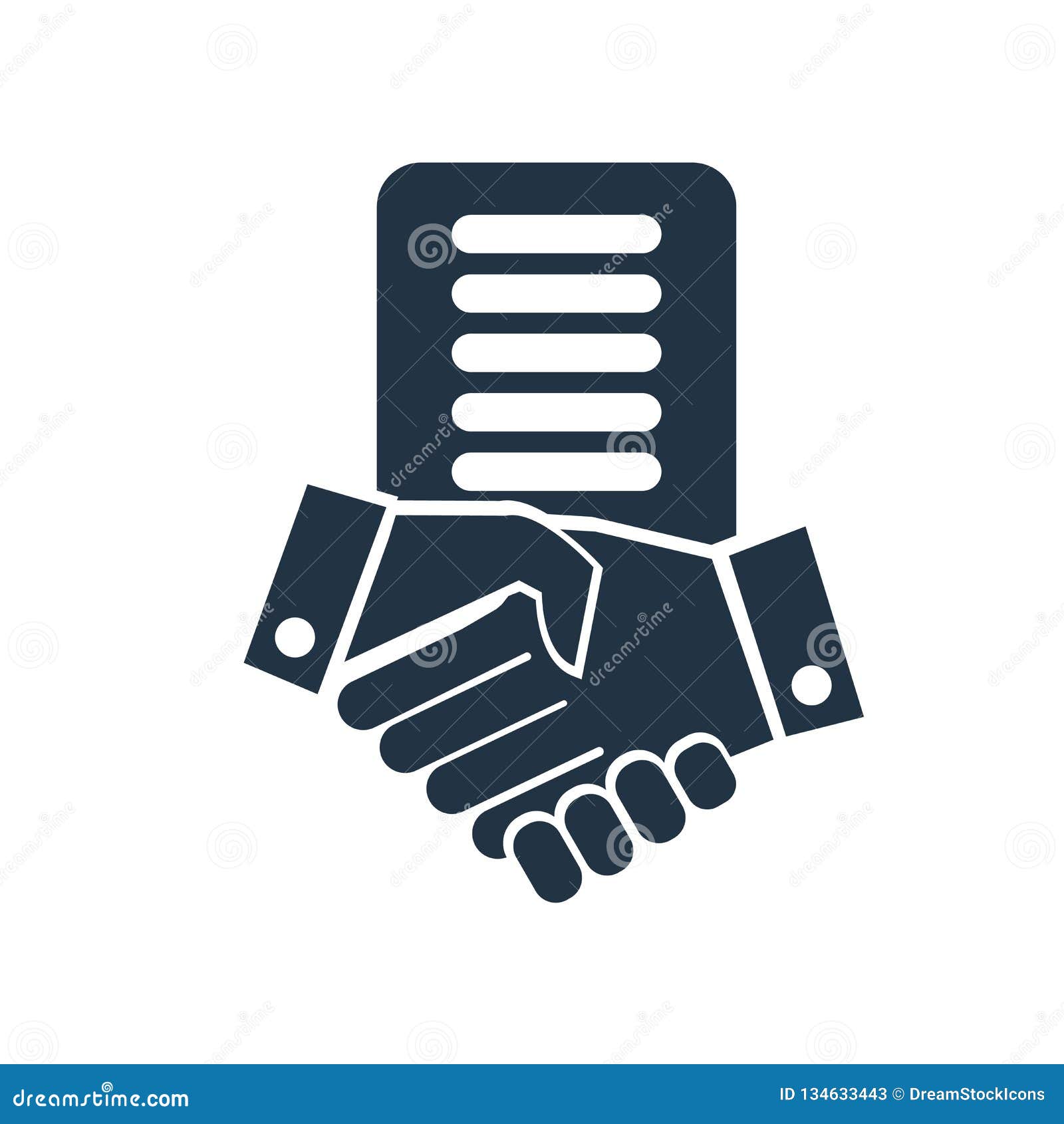 Contract Icon Vector Isolated on White Background, Contract Sign Stock ...