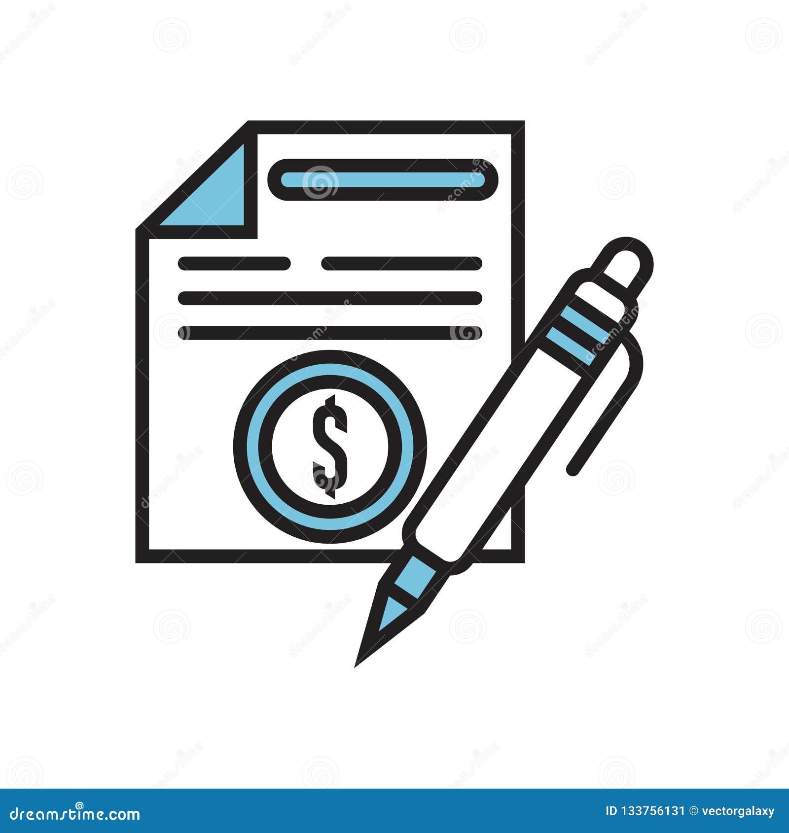 Contract Icon Vector Sign and Symbol Isolated on White Background ...